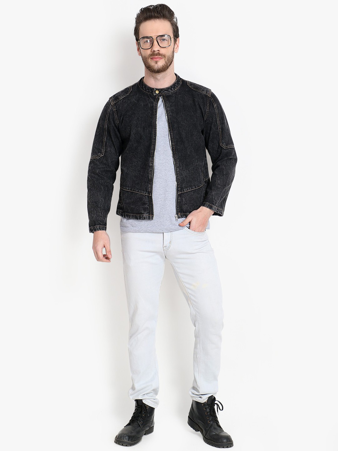 KOTTY Full Sleeve Washed Men Denim Jacket - Price History
