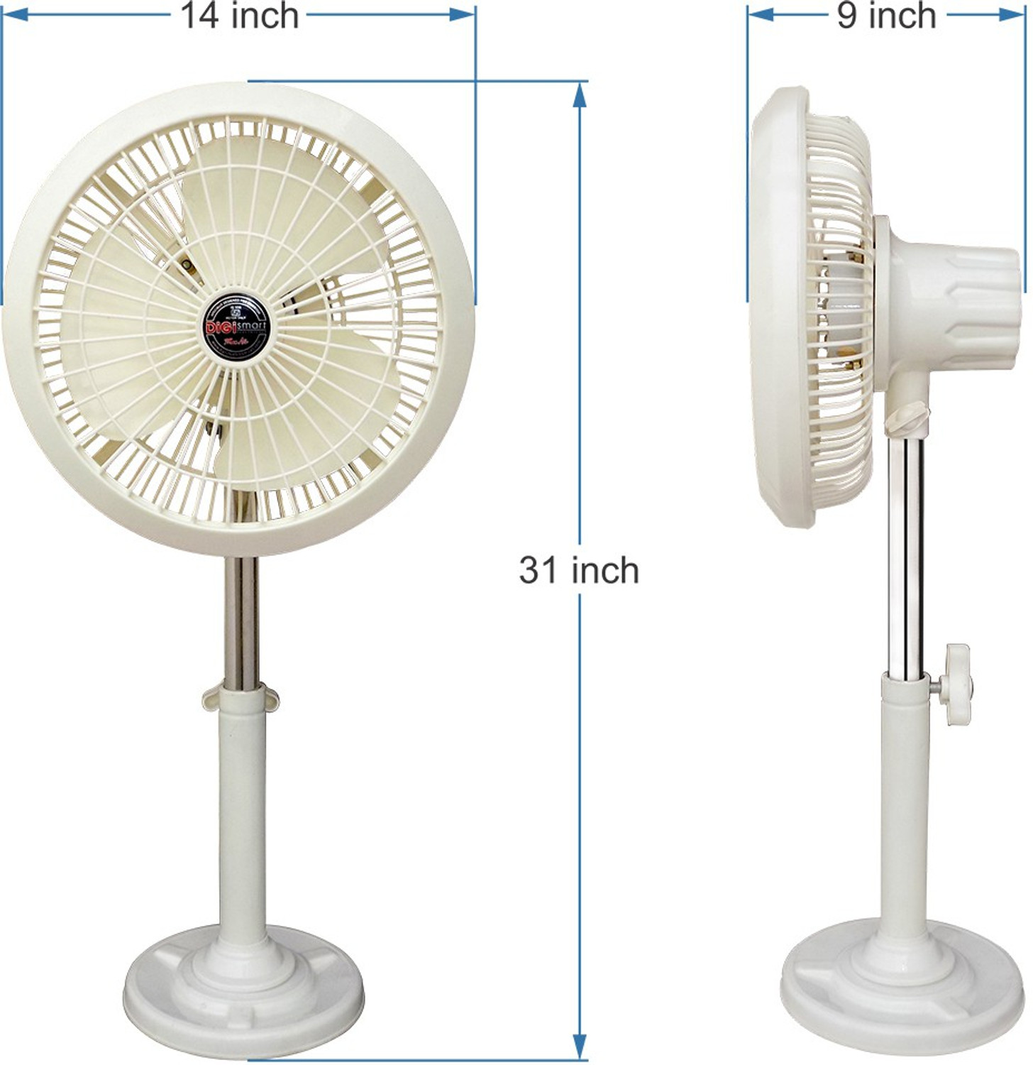 DIGISMART PEDESTAL FAN- MINI FARATA FAN 300 mm 3 Blade Pedestal Fan ...