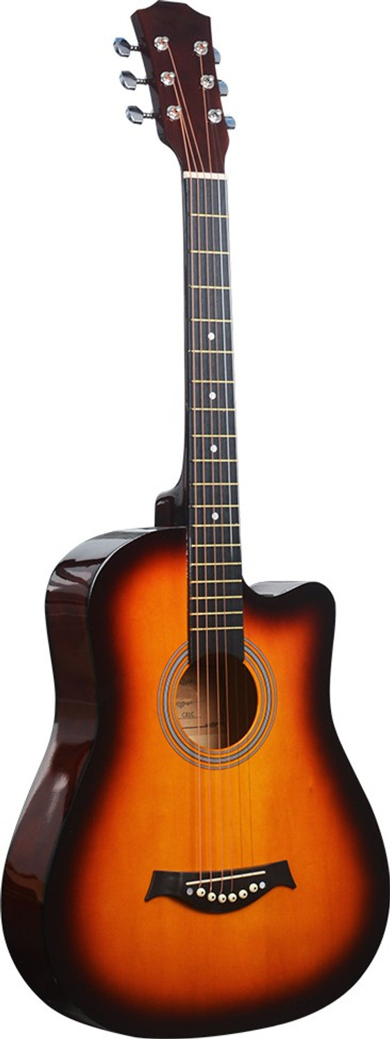 BLUEBERRY B-D38-Sunbrust, 38Inch Inbuilt TrussRod Acoustic Guitar ...
