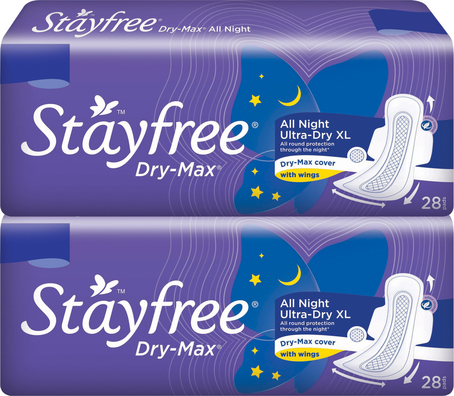 STAYFREE Dry-Max All Night XL Wings Sanitary Pad (Pack of 56) - Price ...