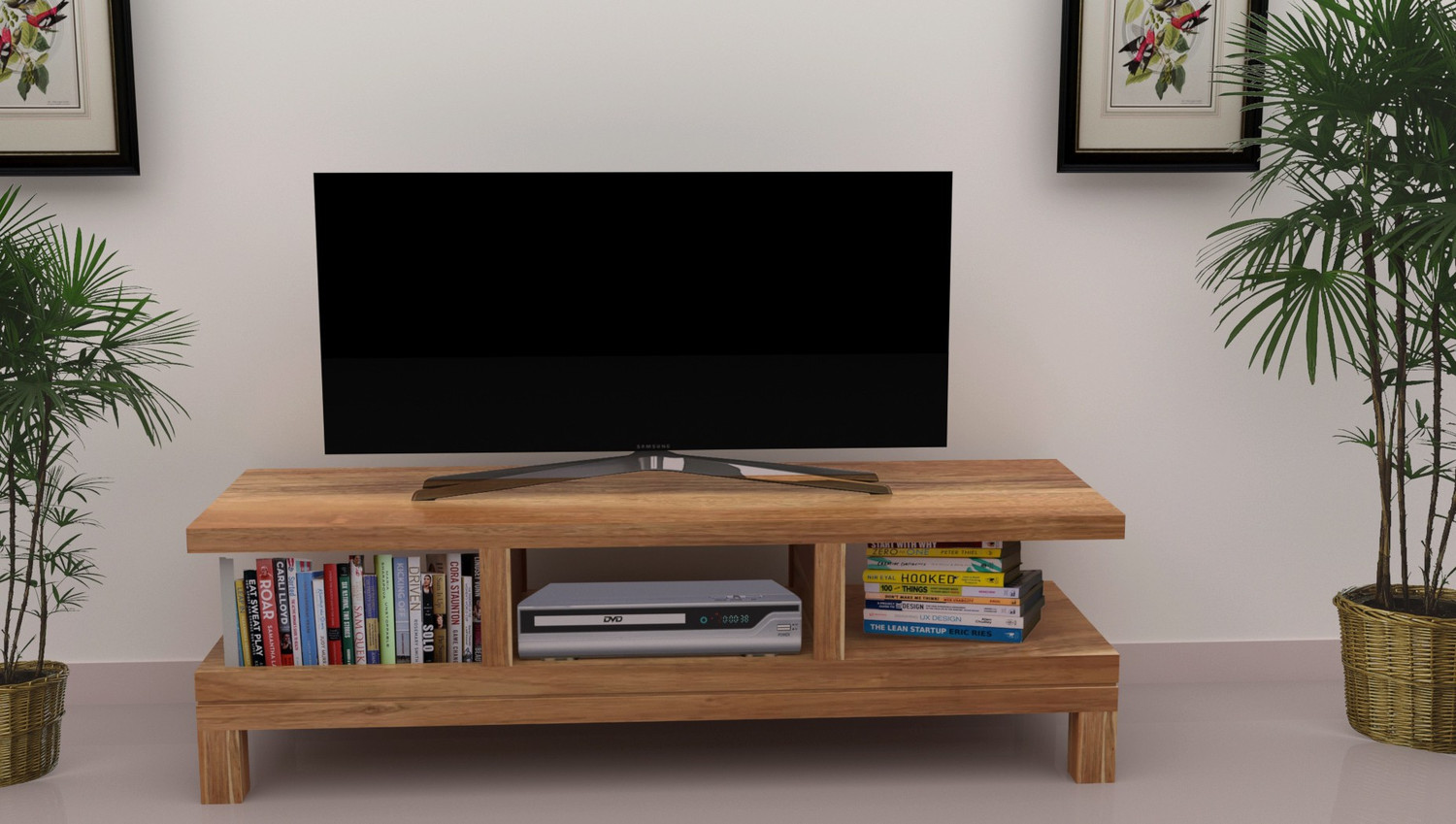 Flipkart Perfect Homes Sheesham Wood Solid Wood TV Entertainment Unit ...