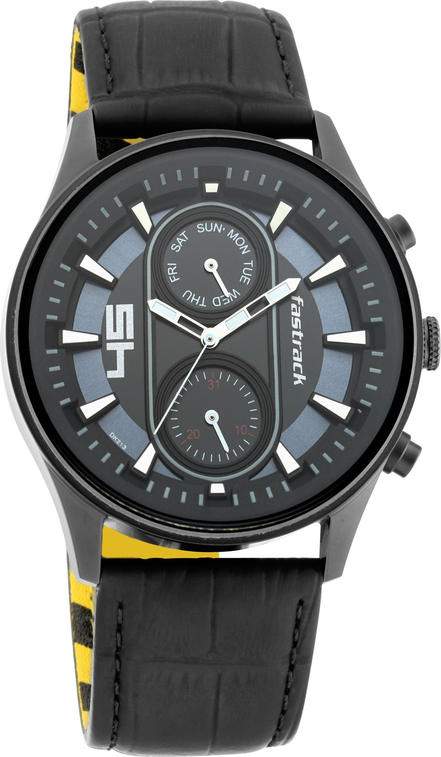 Fastrack NP3224NL01 Fastrack Fastfit Multifunction Black Dial Black ...