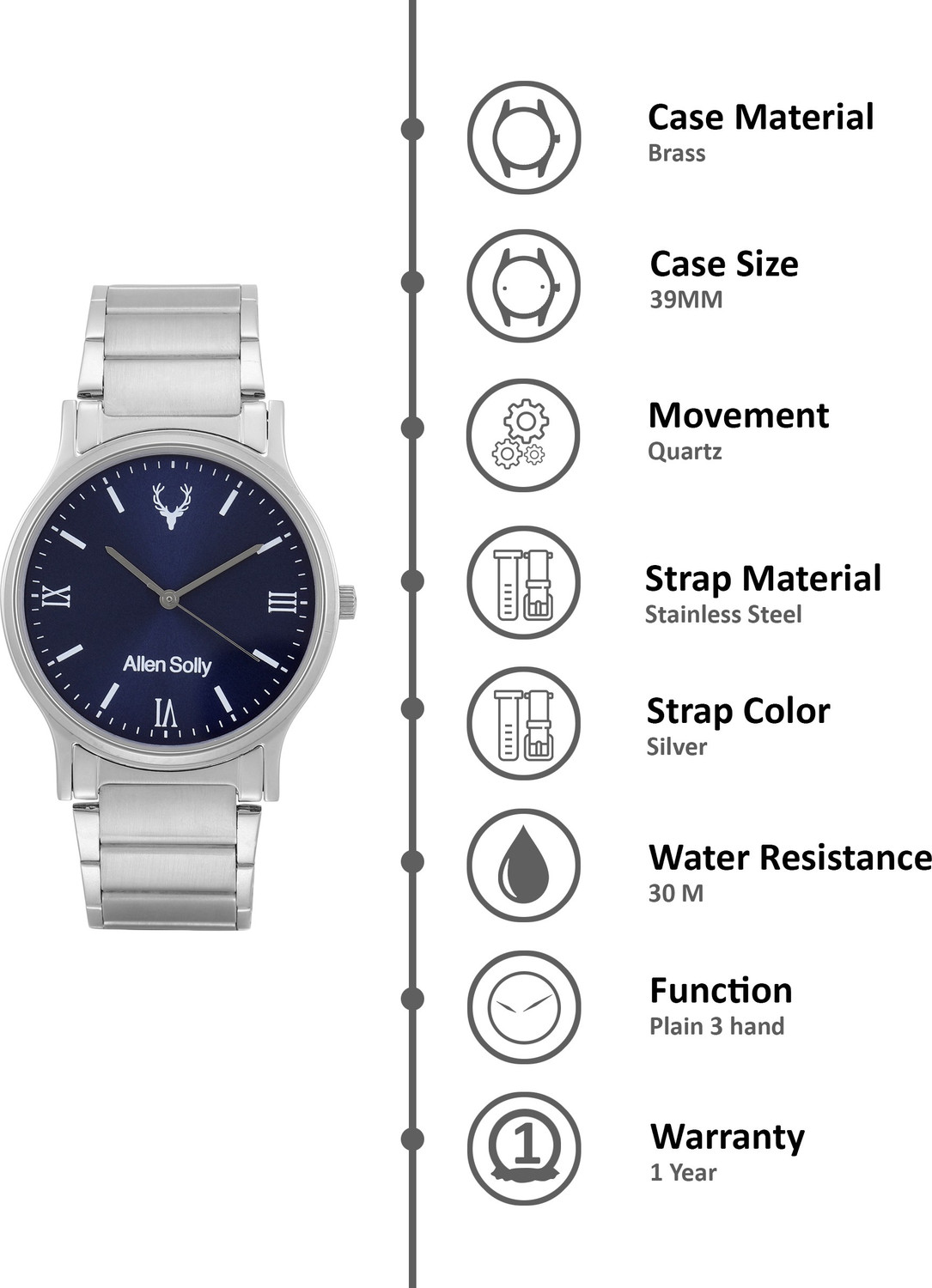 Allen Solly Analog Watch - For Men - Price History