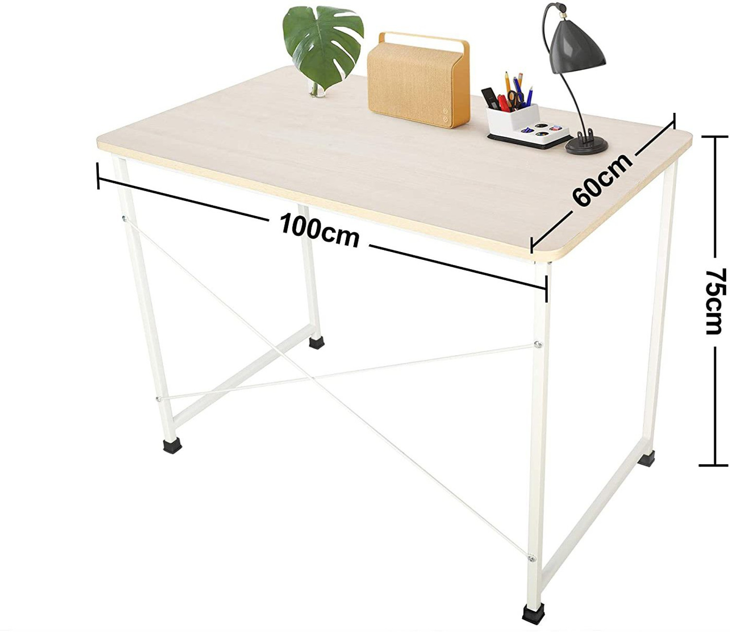 CATIVE Engineered Wood Office Table (Free Standing, Finish Color ...