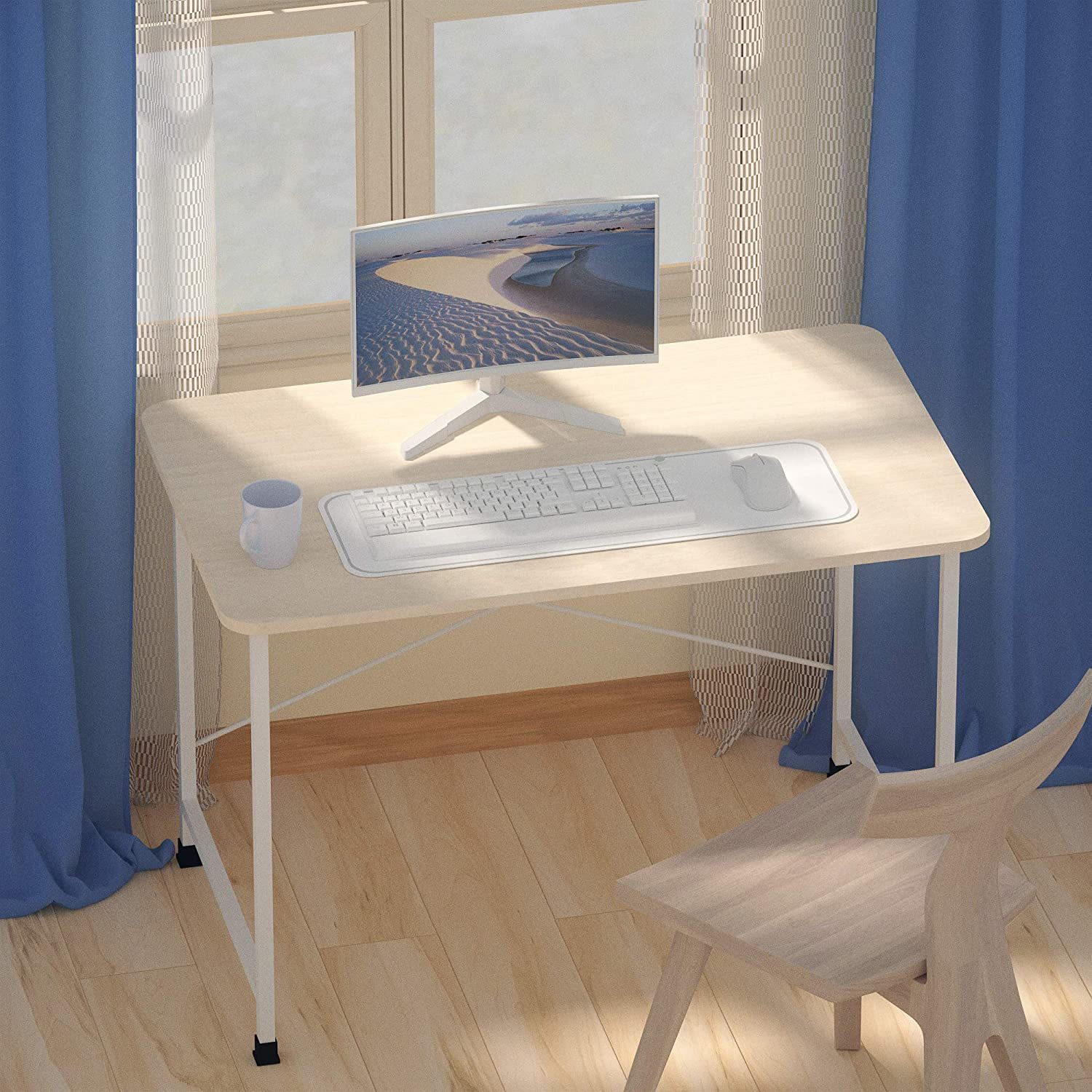 CATIVE Engineered Wood Office Table (Free Standing, Finish Color ...