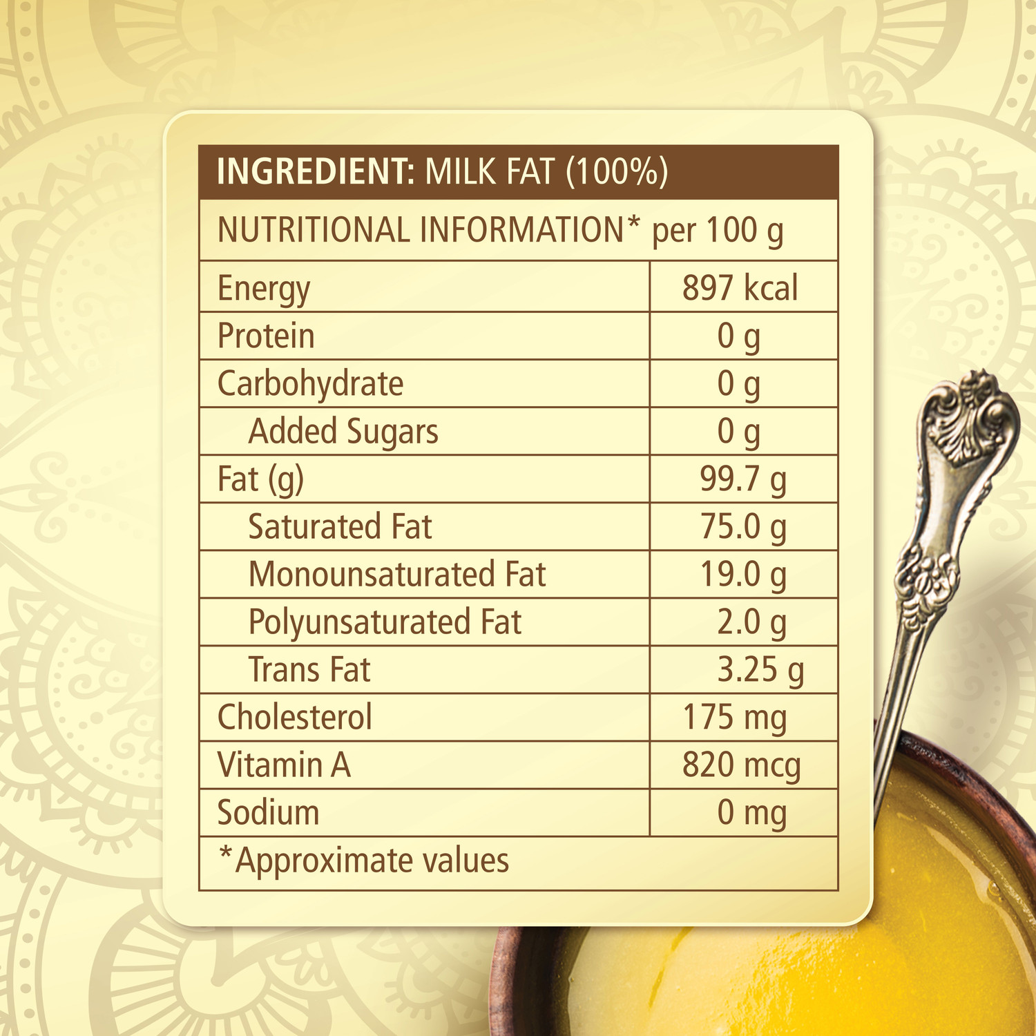 Dabur Rich Aromatic 100% Pure Cow Ghee for Cooking & Traditional ...