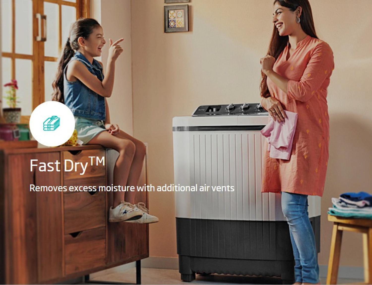 Voltas Beko by A Tata Product 8 kg Semi Automatic Top Load Washing ...