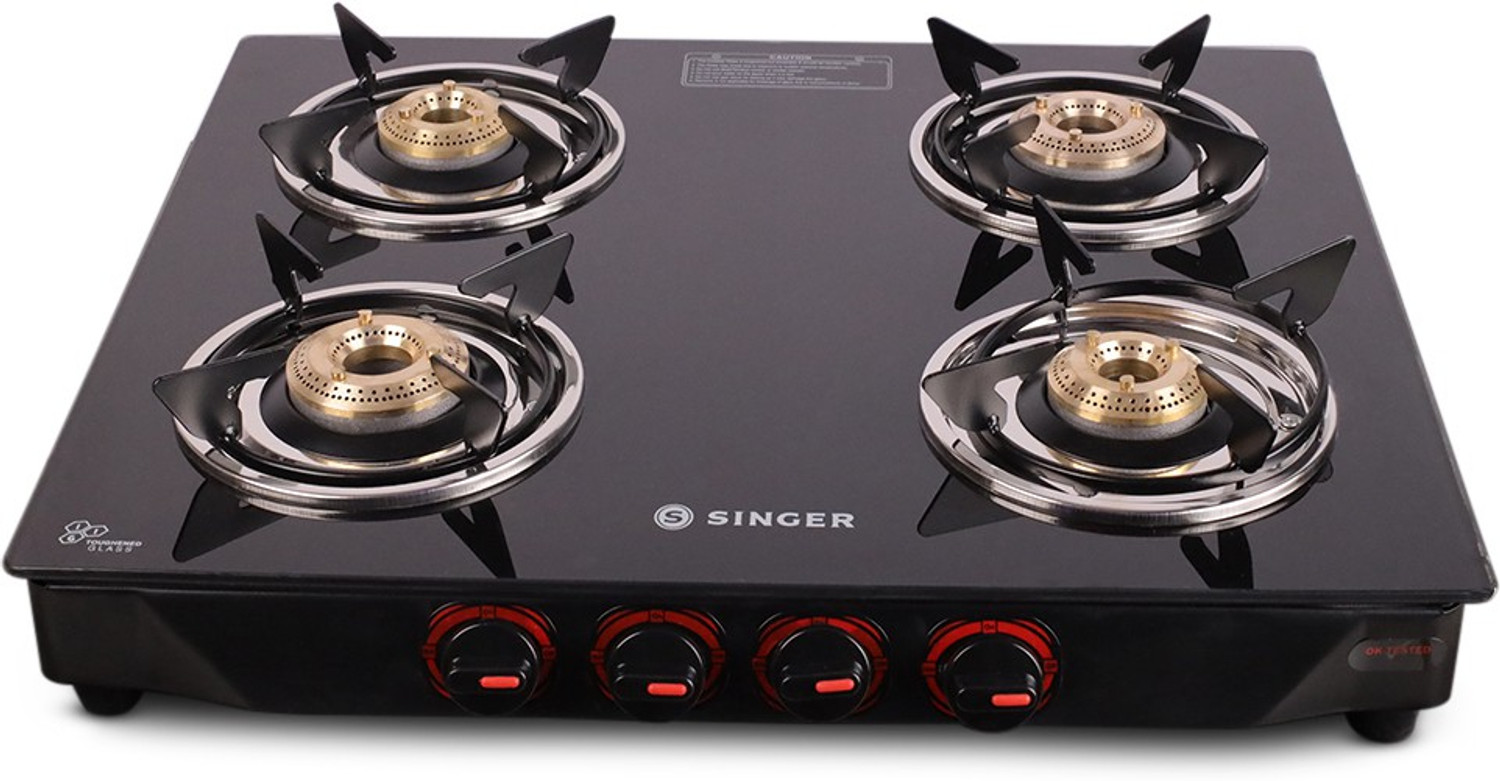 Singer Maxiflare 4 GS Glass Manual Gas Stove (4 Burners) - Price History