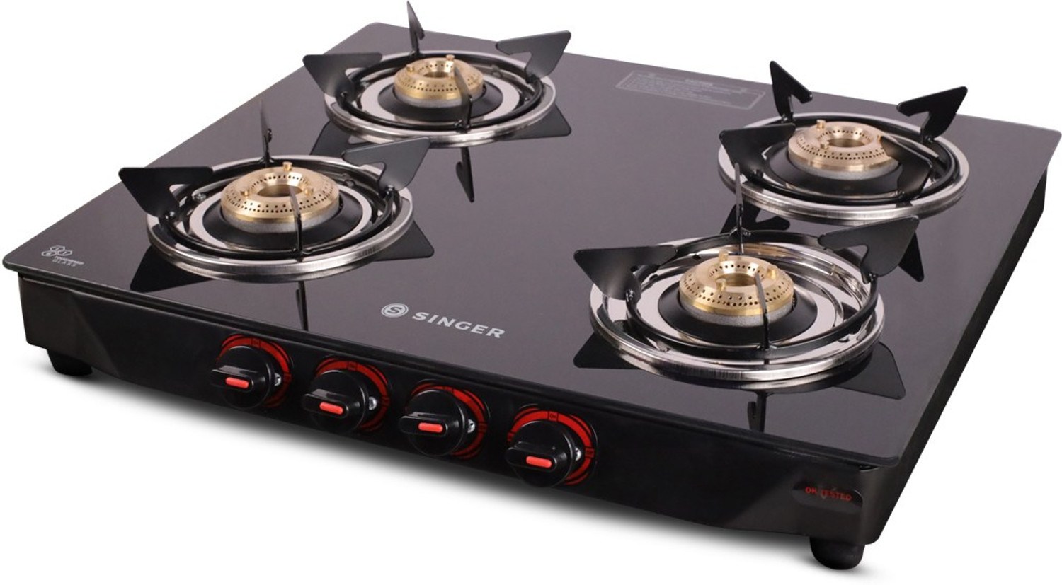 Singer Maxiflare 4 GS Glass Manual Gas Stove (4 Burners) - Price History