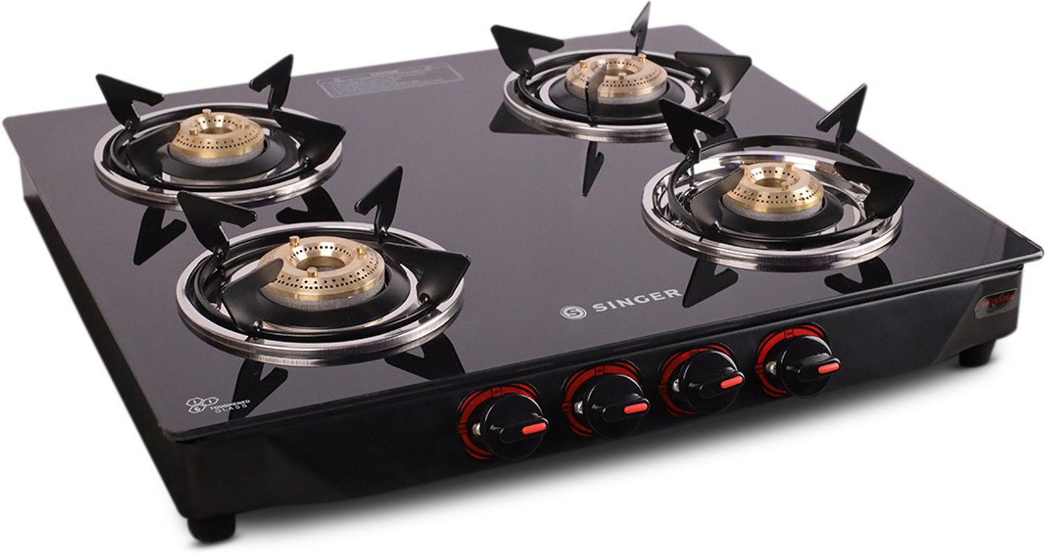 Singer Maxiflare 4 GS Glass Manual Gas Stove (4 Burners) - Price History