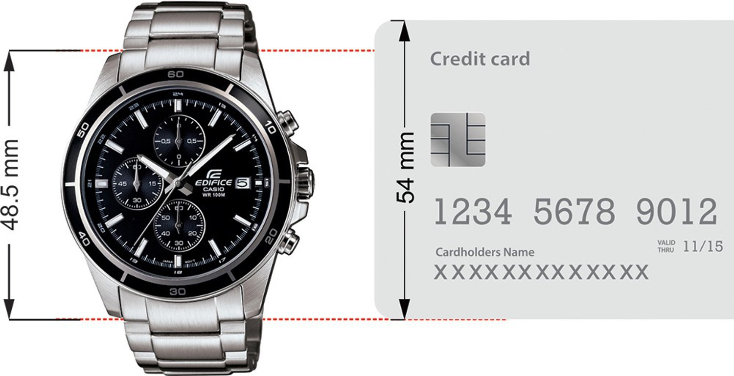 CASIO EFR-526D-1AVUDF Edifice EFR-526D-1AVUDF Black Dial Silver ...