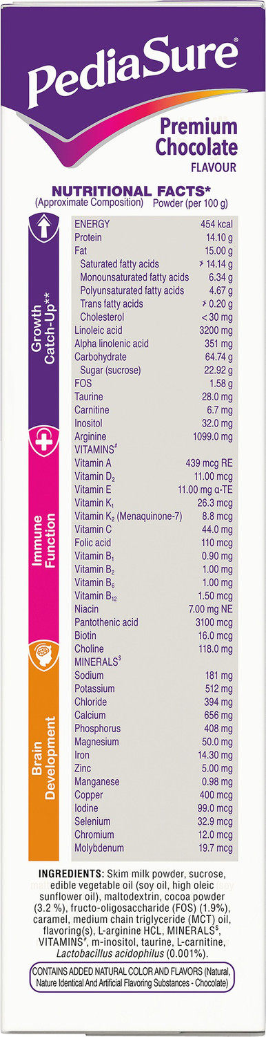 Pediasure Scientifically Designed & Clinically Proven Nutrition Drink (375 g, Chocolate Flavored ...