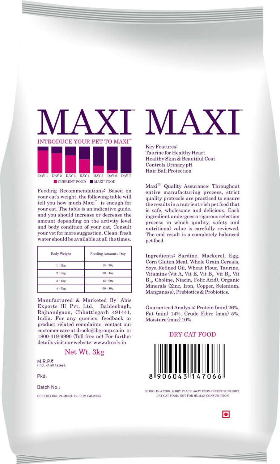 Maxi Buy 1 Get 1 , Persian Ocean Fish 6 kg (2x3 kg) Dry Adult Cat Food ...