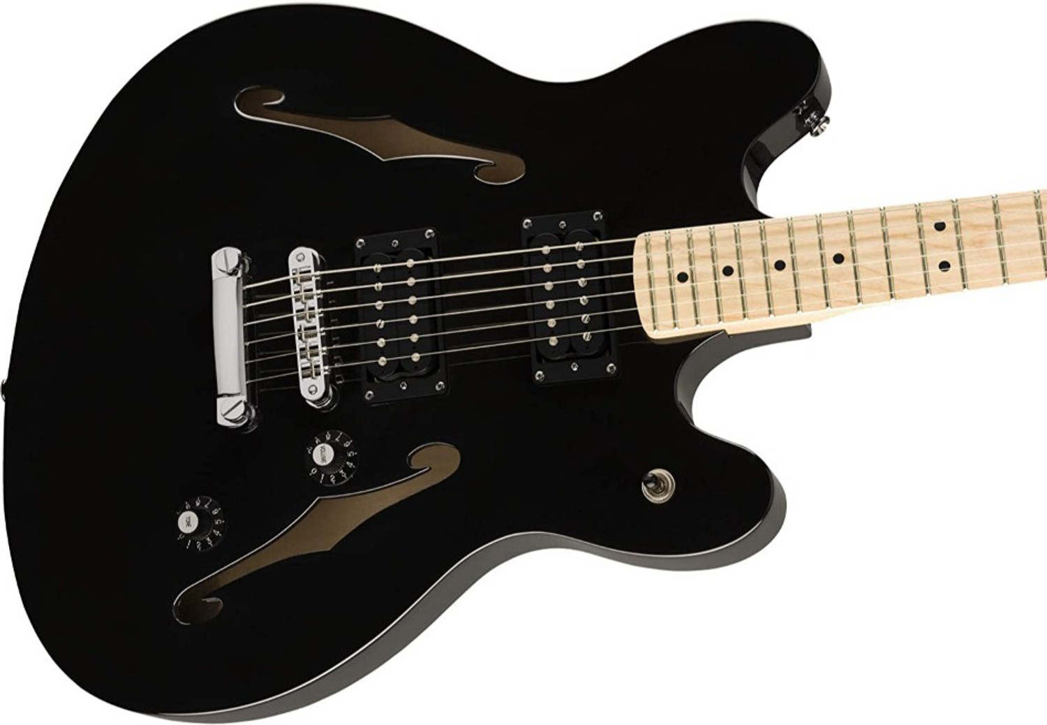 FENDER 0370590506 ( Affinity Series Starcaster, Maple Fingerboard Black ...