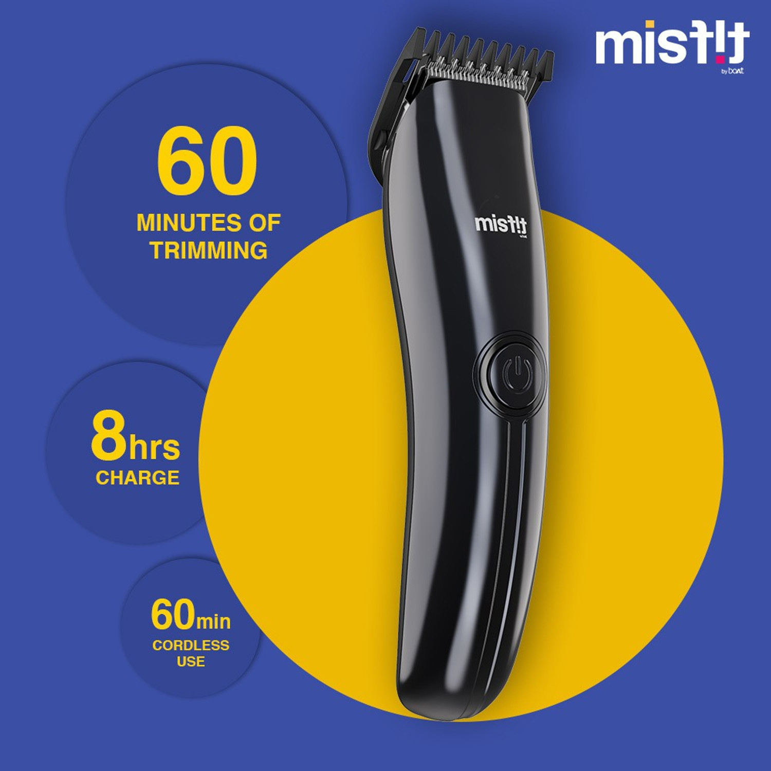 Misfit by boAt T30 Trimmer 60 mins Runtime 5 Length Settings - Price ...
