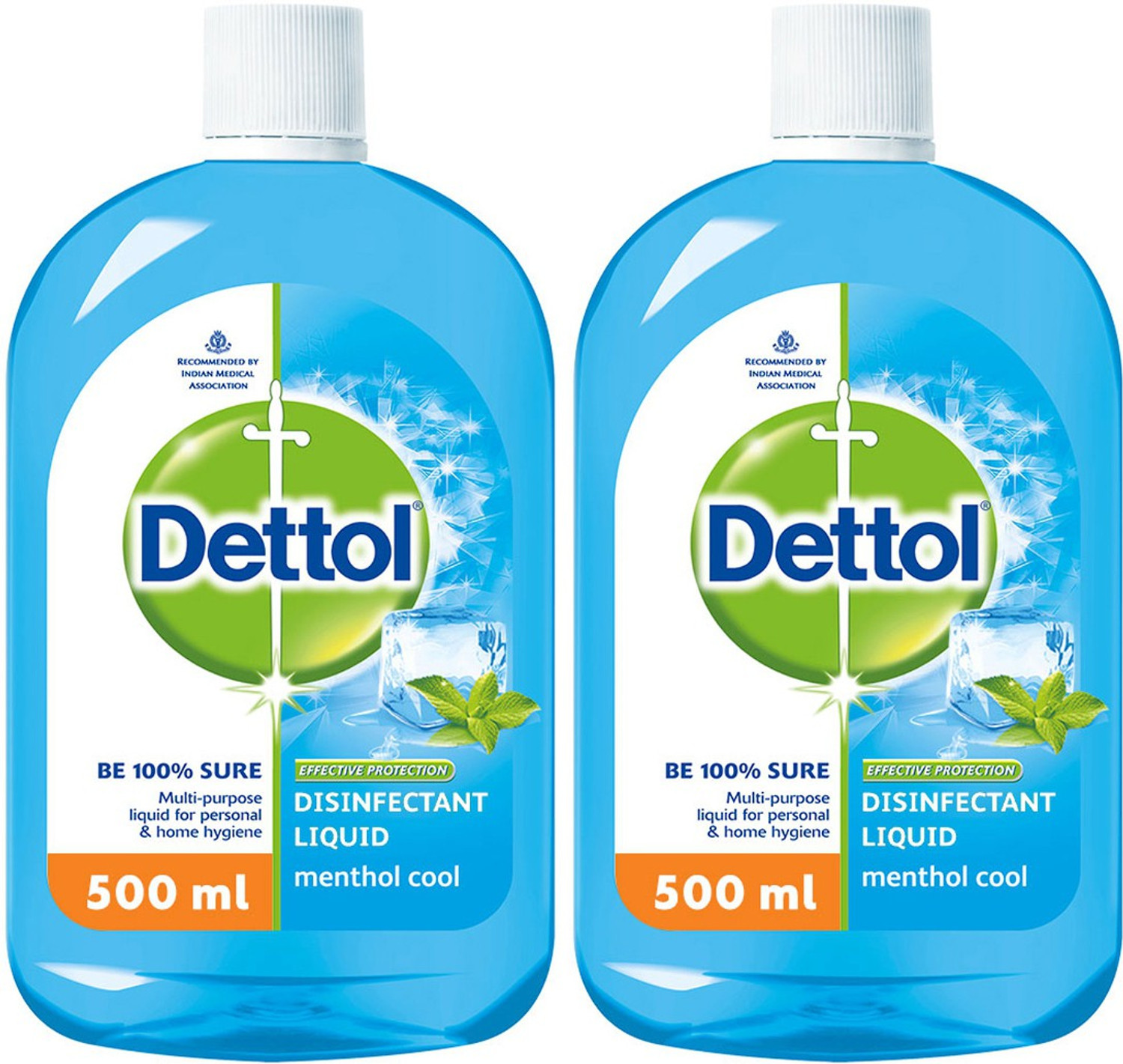 Dettol Disinfectant Multi-Use Hygiene Liquid, Menthol Cool - 500 ml ...