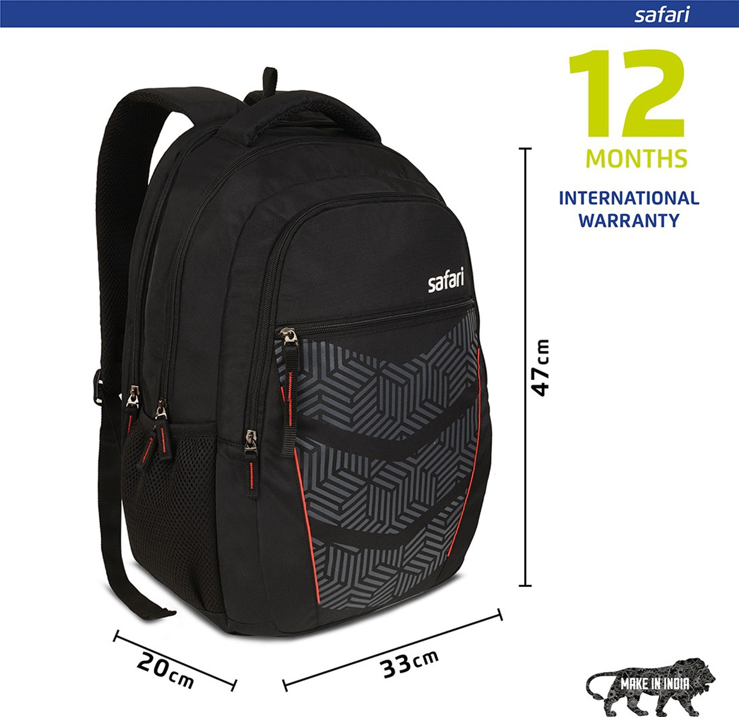 SAFARI Tribal 35 L Laptop Backpack (Black) - Price History
