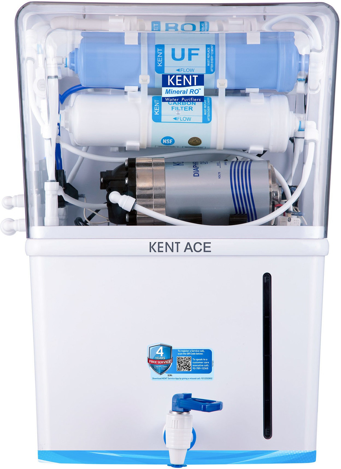 KENT Ace 8 L RO + UF + TDS Control + UV LED Water Purifier Suitable for ...