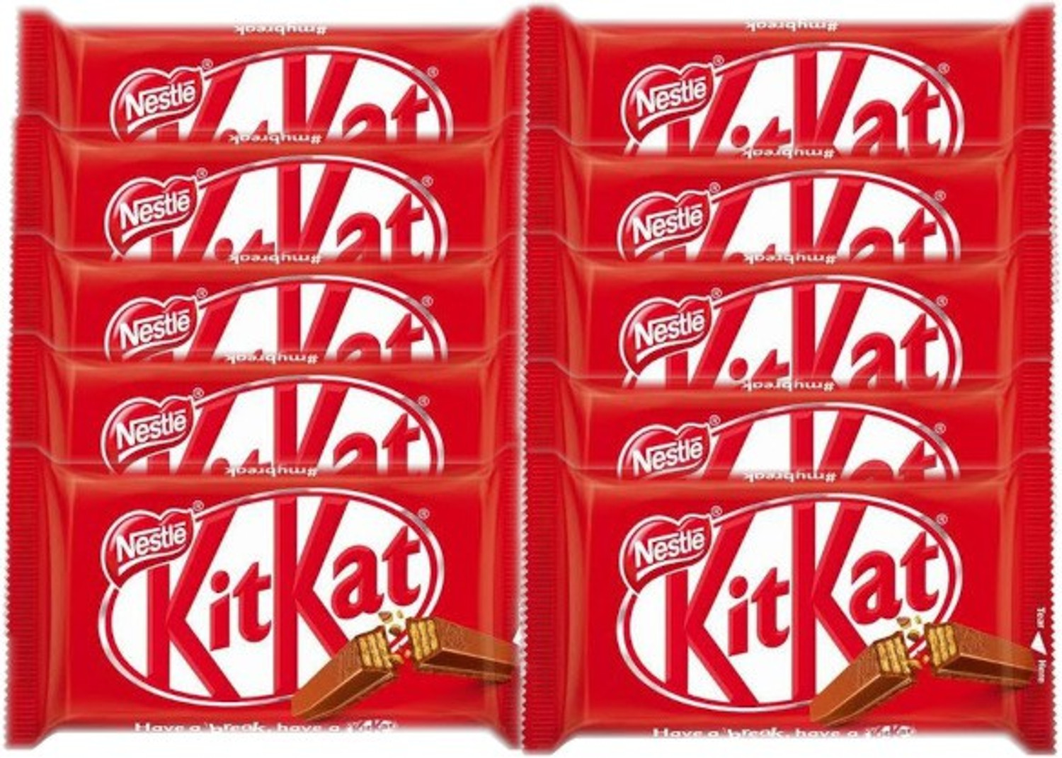 NESTLE KitKat 4 Finger Chocolate Bar (Imported UK) 10 Pack Bars (415 g ...