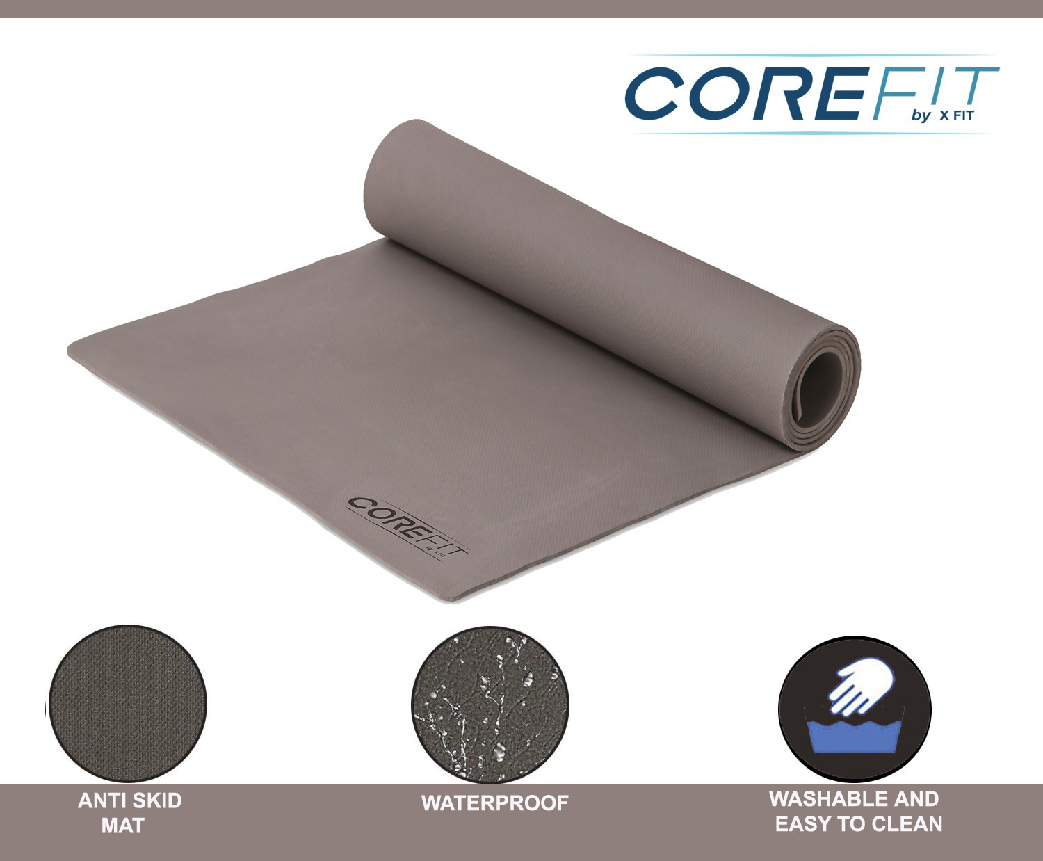 CORE FIT Roll Easy Pro 24 X 72-L Grey 8 mm Yoga Mat - Price History