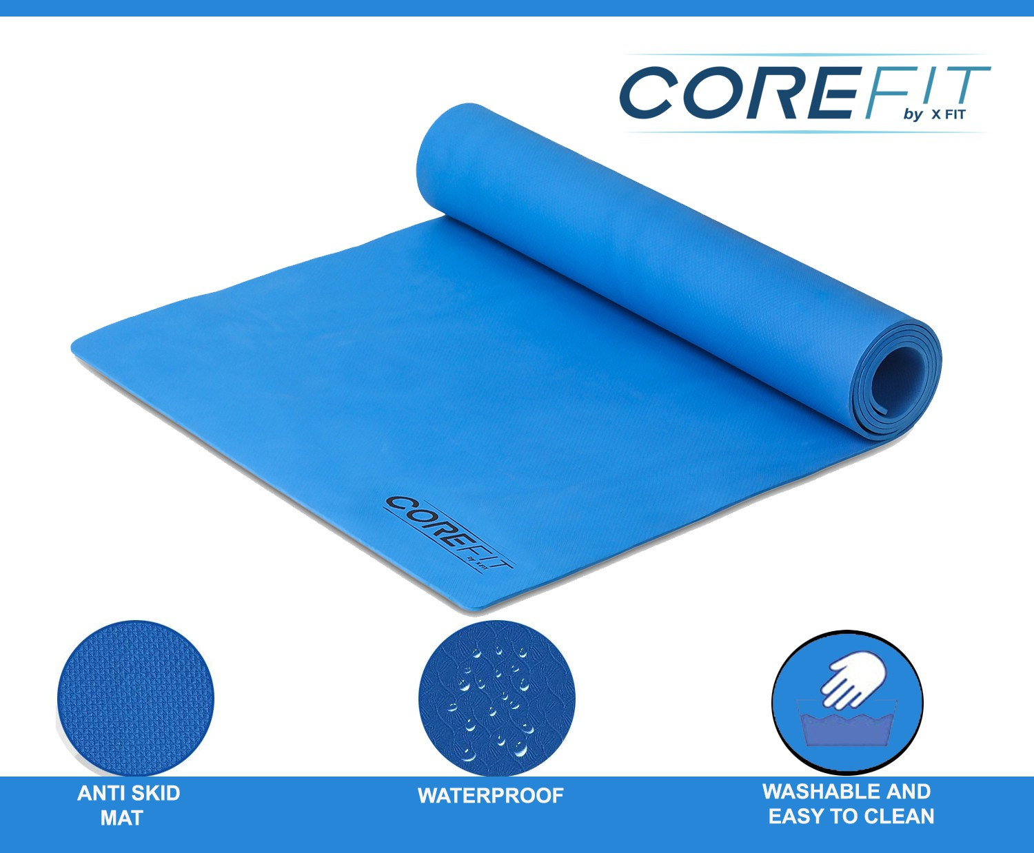 CORE FIT Roll Easy Pro 24 X 72 Blue 6 mm Yoga Mat - Price History