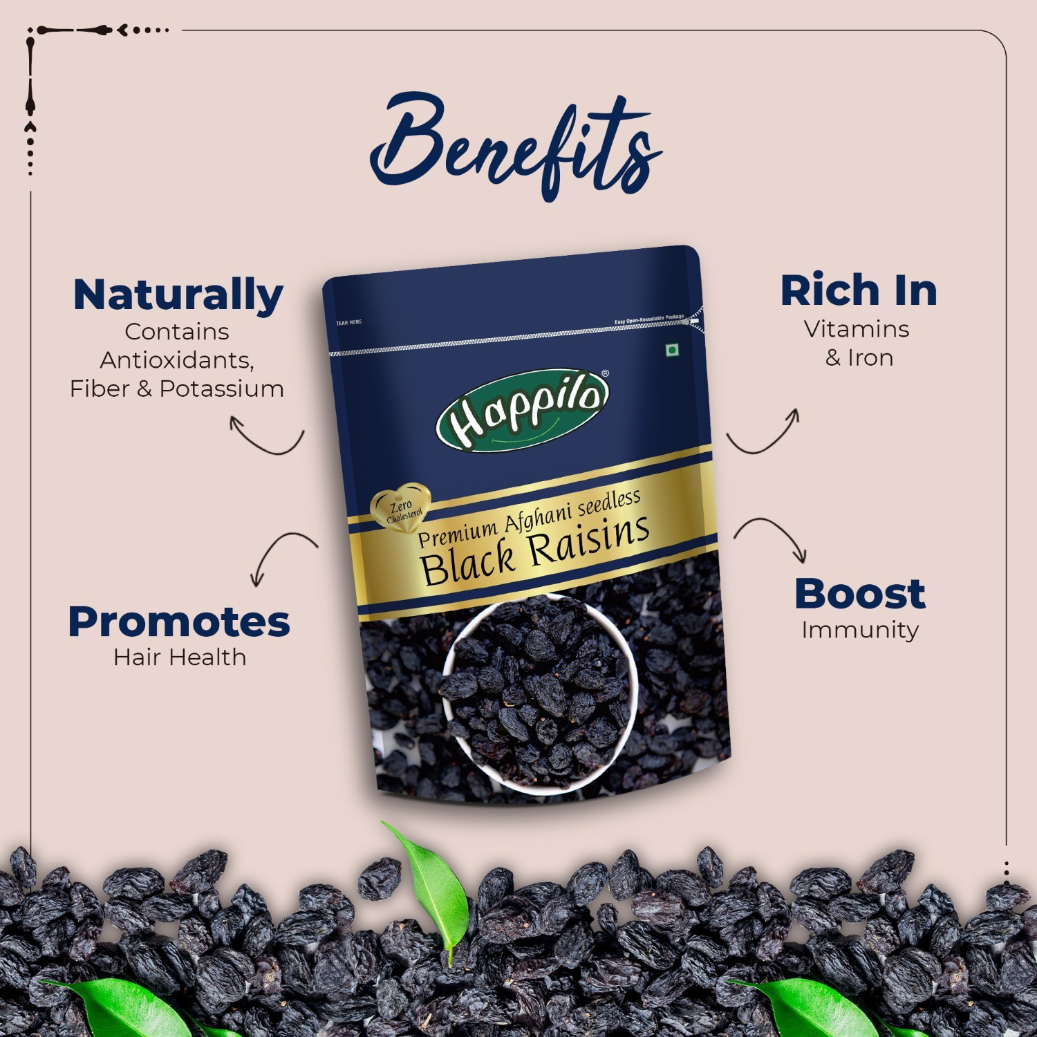 Happilo Premium Afghani Seedless Black Raisins - Price History