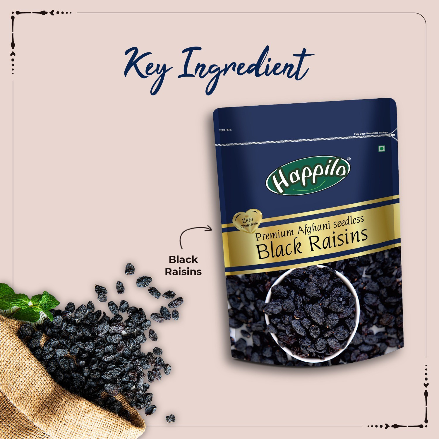 Happilo Premium Afghani Seedless Black Raisins - Price History