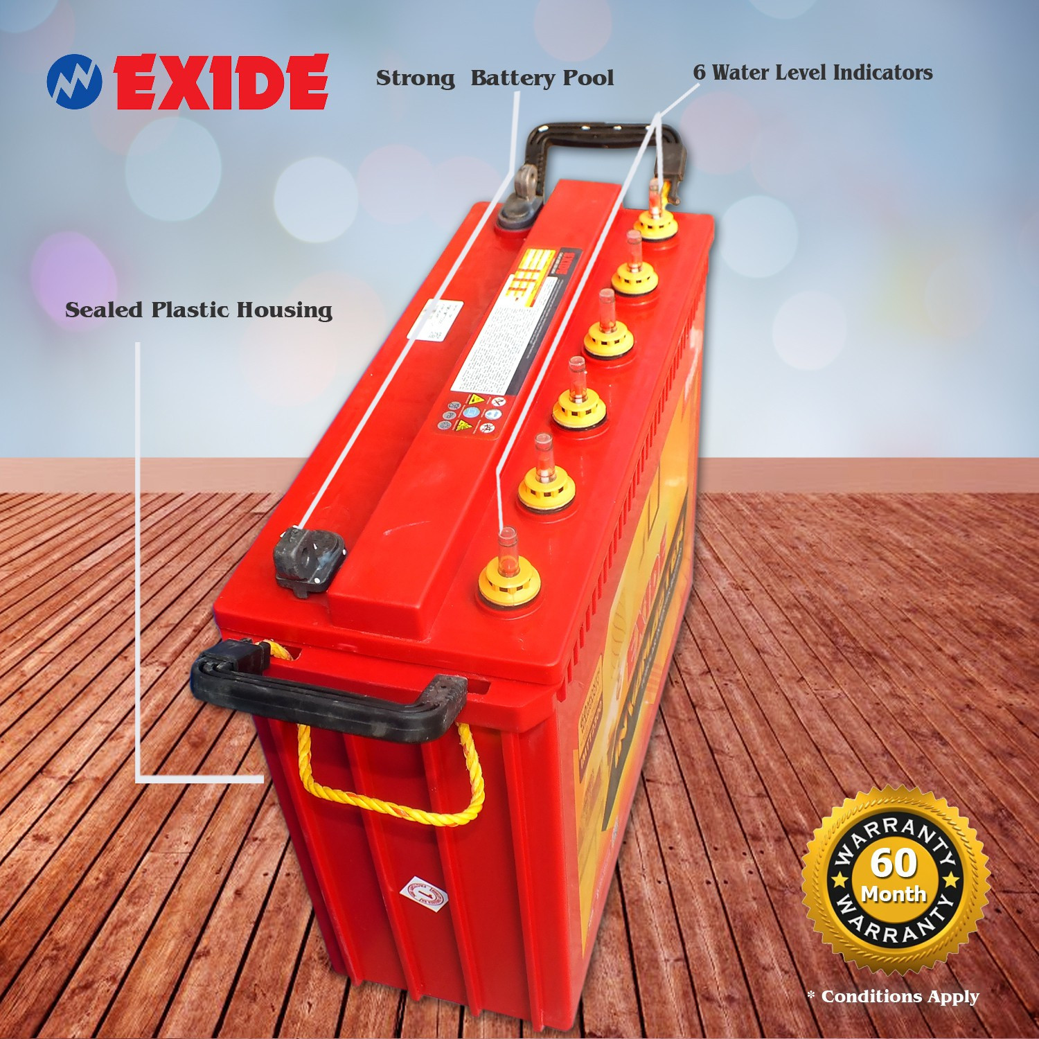 EXIDE IMTT2000 Tall with 60*Month Warranty Tubular Inverter Battery ...