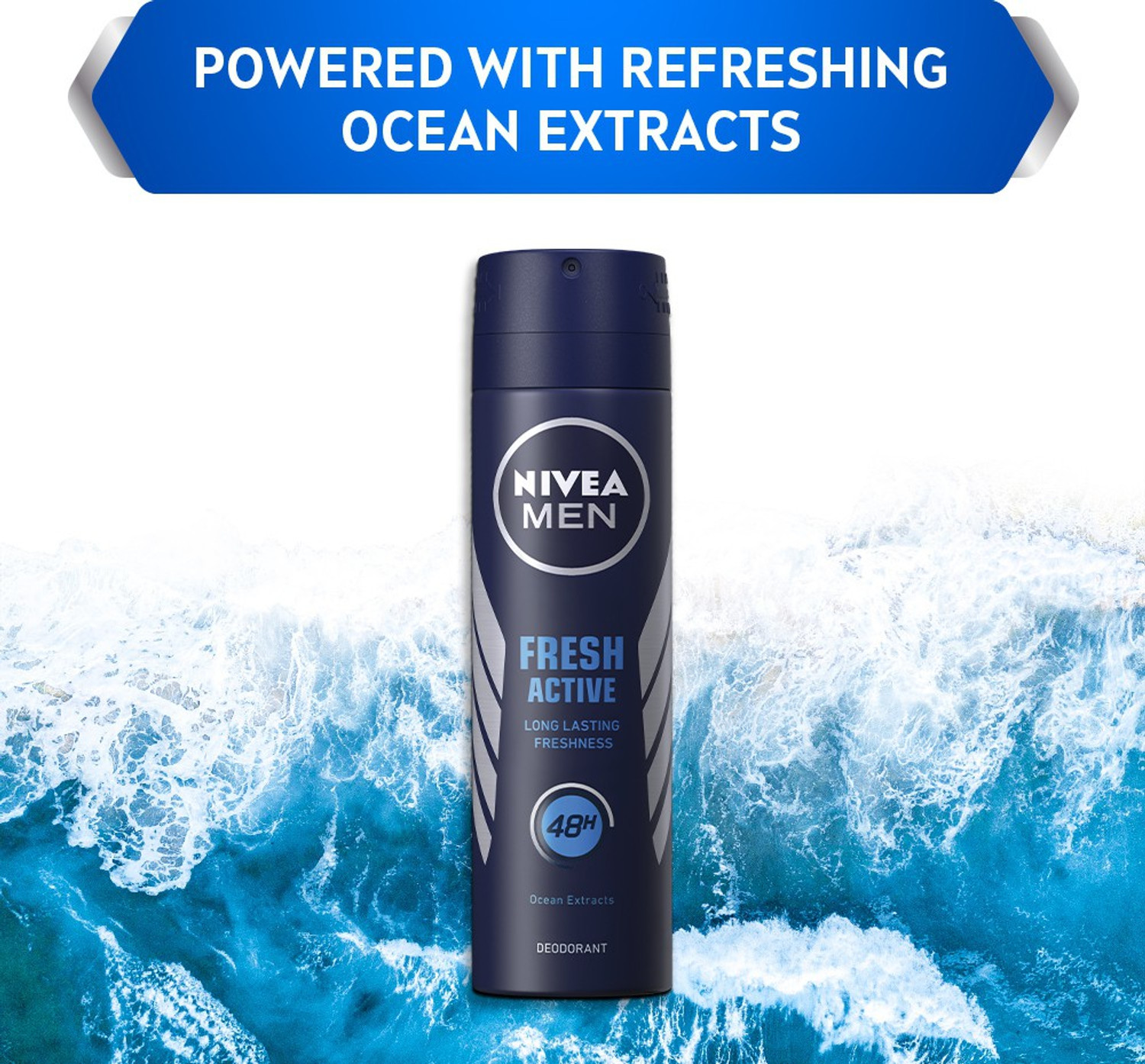 NIVEA Fresh Active Original 48 Hours Deodorant Spray - For Men (150 ml ...