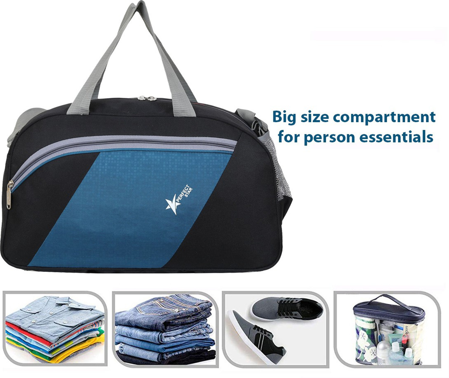 PERFECT STAR (Expandable) 45L shoulder hand duffle bag Duffel Without ...