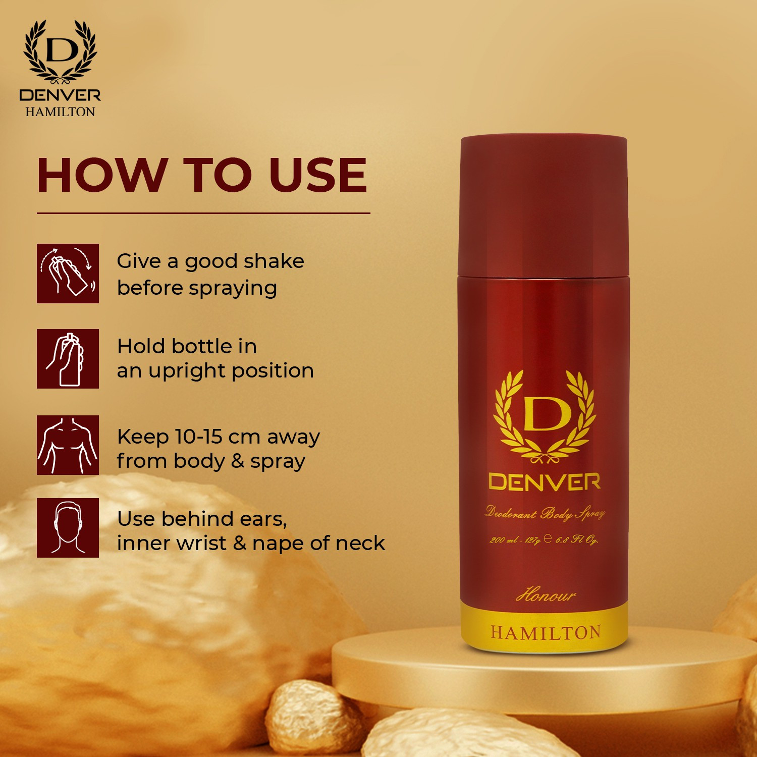 DENVER Honour Body Spray - For Men (180 ml) - Price History