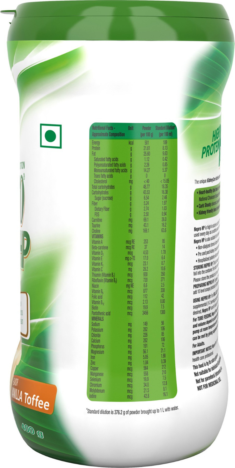 Nepro HP High Protein Nutrition Drink (400 g, Vanilla Toffee Flavored ...