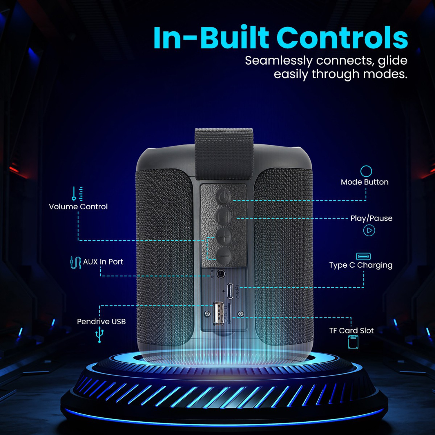 Portronics SoundDrum P Wireless with 6-7 hrs Playback Time, Handsfree ...