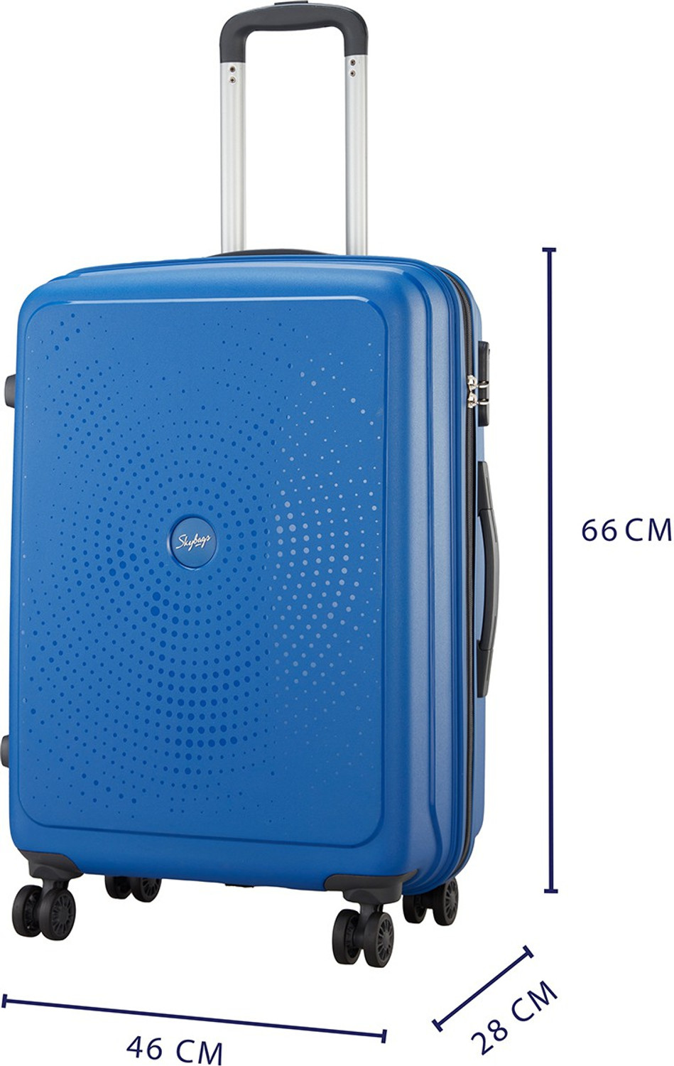 SKYBAGS ZAP STROLLY 66 360 NAUTIC-BLU Check-in Suitcase 8 Wheels - 26 26 - Price History