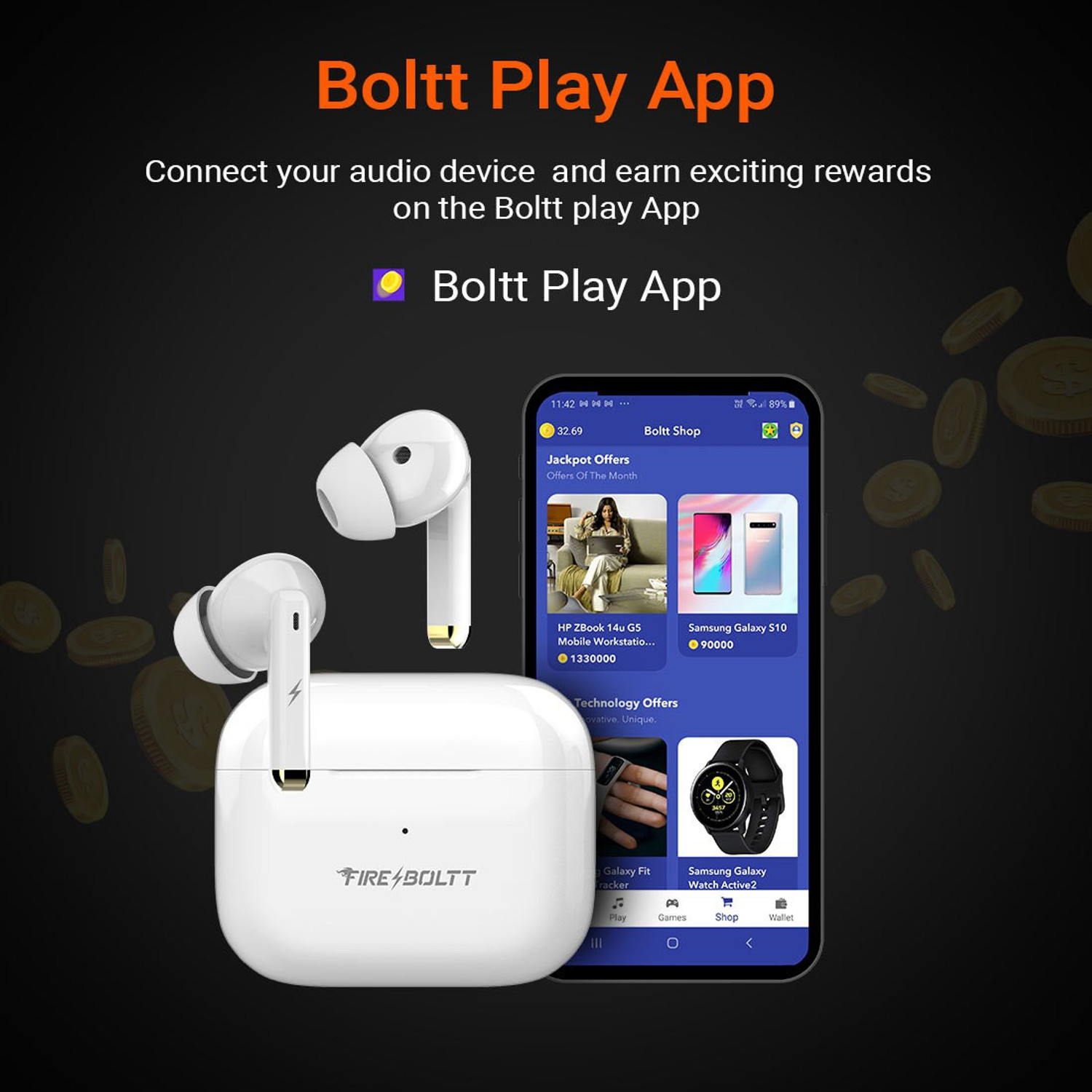 Fire-Boltt Fire Pods Ninja Pro 401 Earbuds TWS, IWP, Super Sync, Voice ...