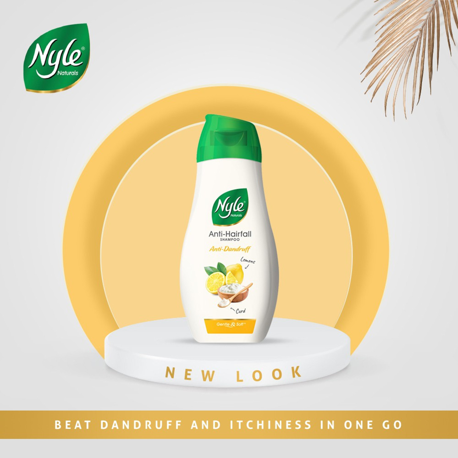 Nyle Naturals Anti-Dandruff Shampoo, With Curd, Lemon and Aloe Vera ...