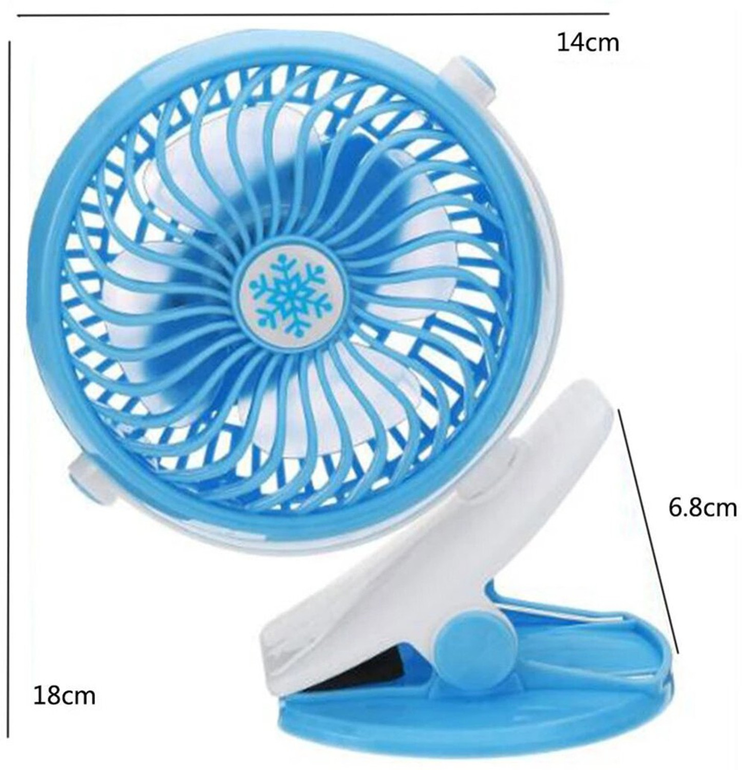 JPRO Portable Mini Clamp Adjustable Rechargeable Fan Battery Operated ...