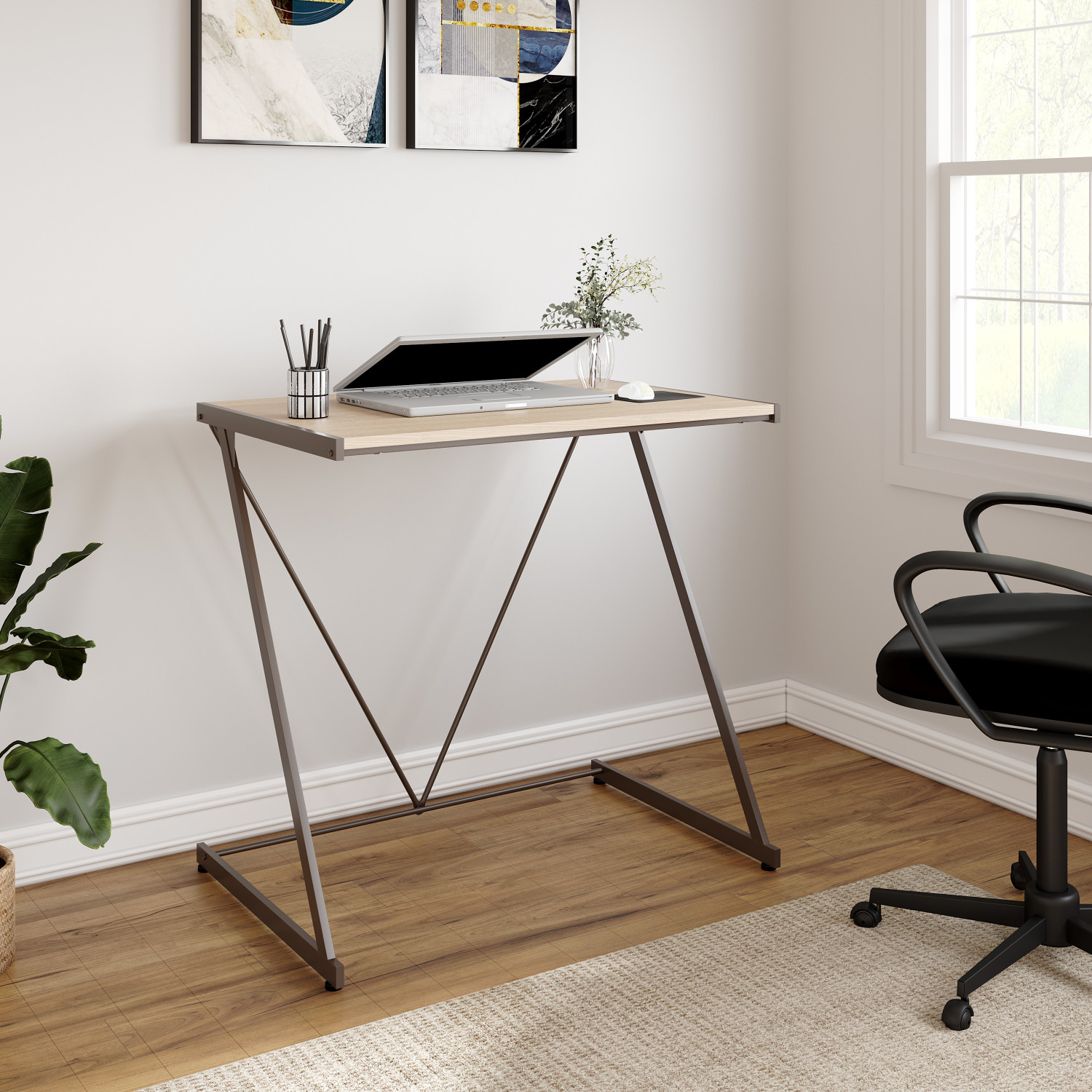 @Home by nilkamal Vector Engineered Wood Study Table (Free Standing ...