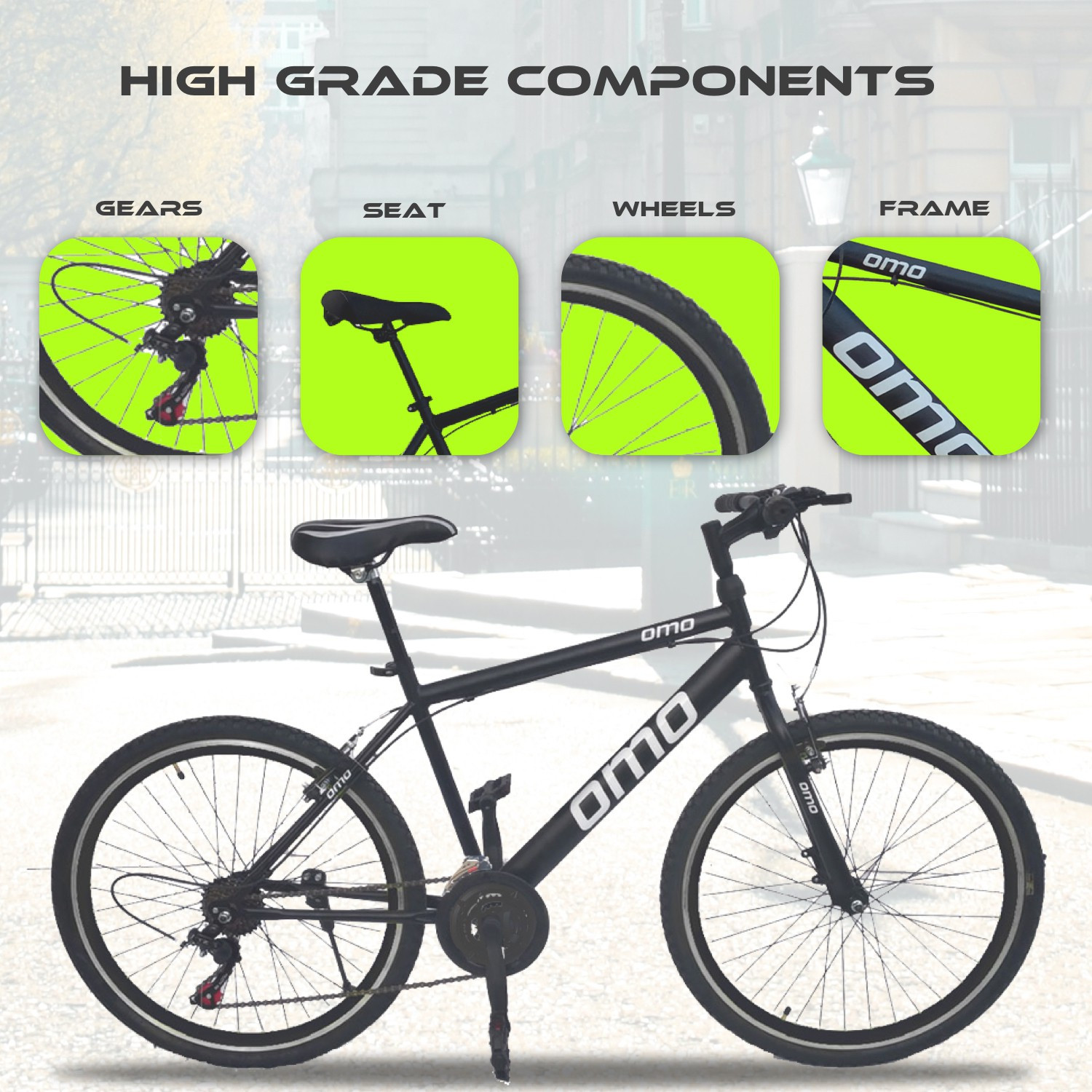 OMO Model 1.7 Black 26 T Hybrid Cycle /City Bike - Price History