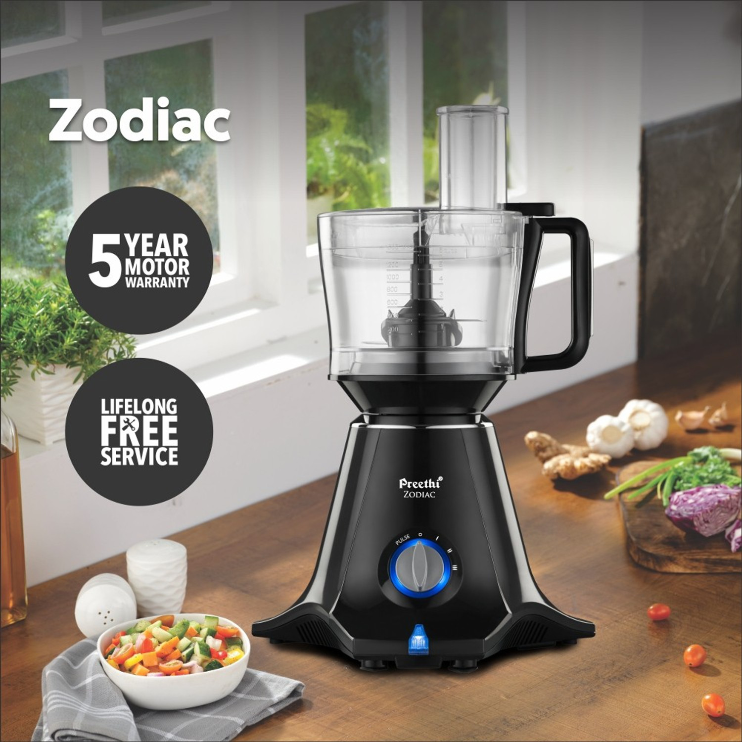 Preethi Zodiac 750 W Juicer Mixer Grinder (MG-218 | 5 Jars | Black ...