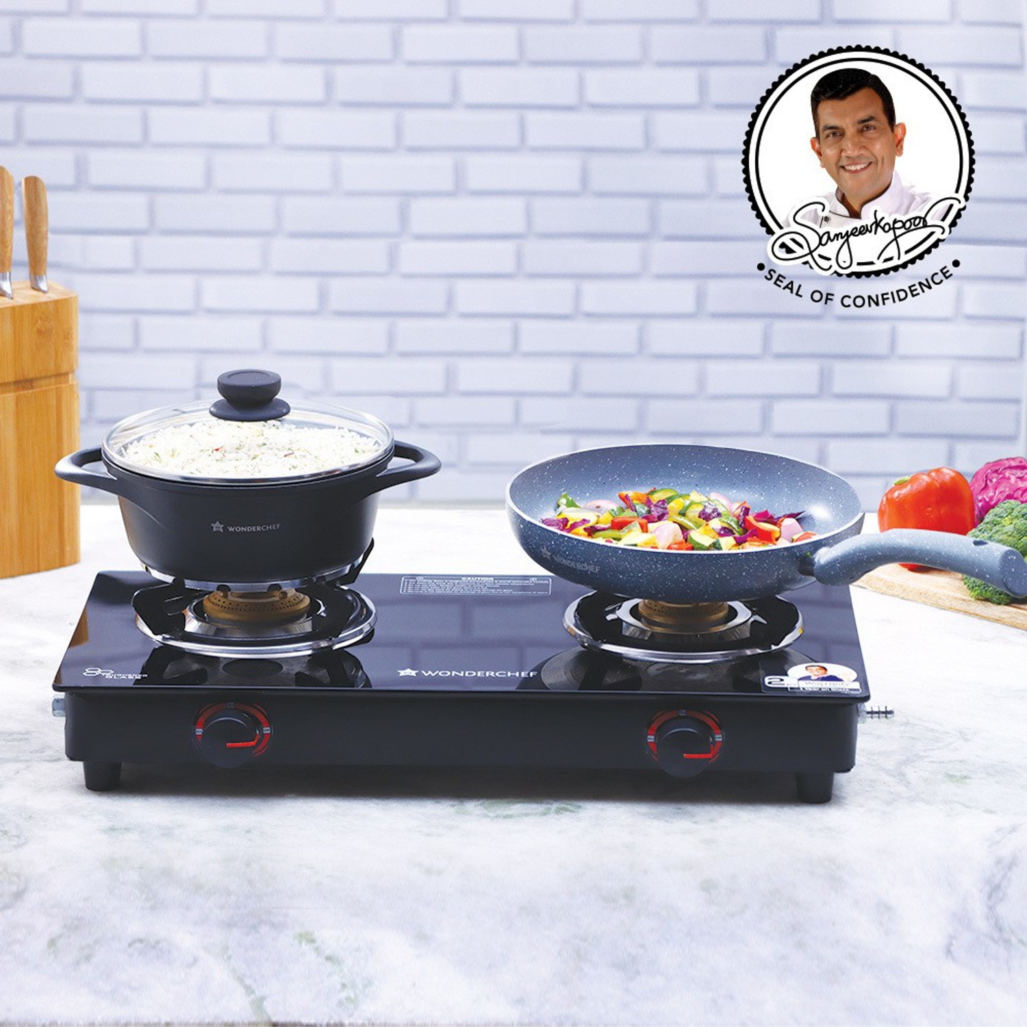WONDERCHEF Ruby Plus Glass Manual Gas Stove (2 Burners) - Price History