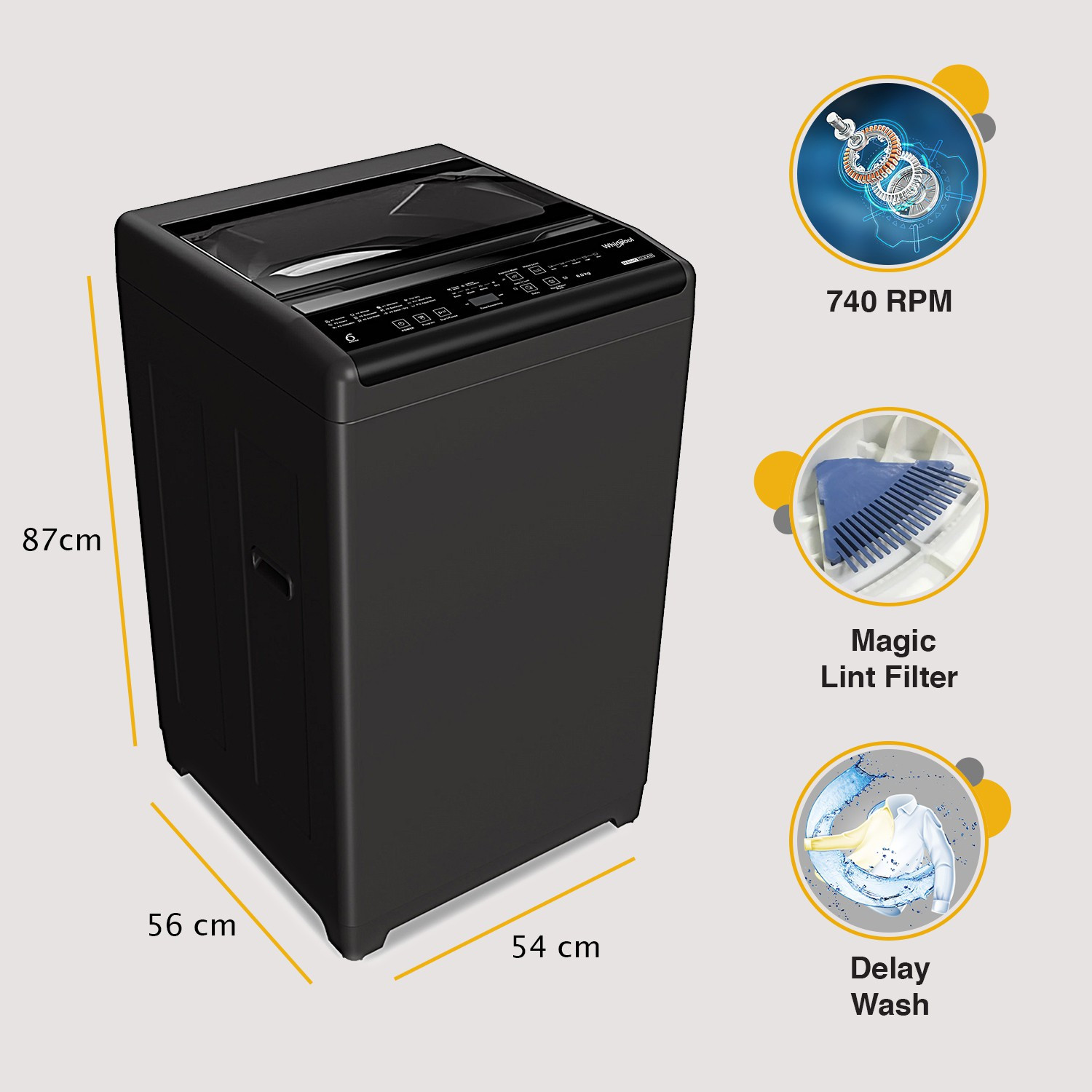 Whirlpool 6 kg Magic Clean 5 Star and Digital Display Fully Automatic ...