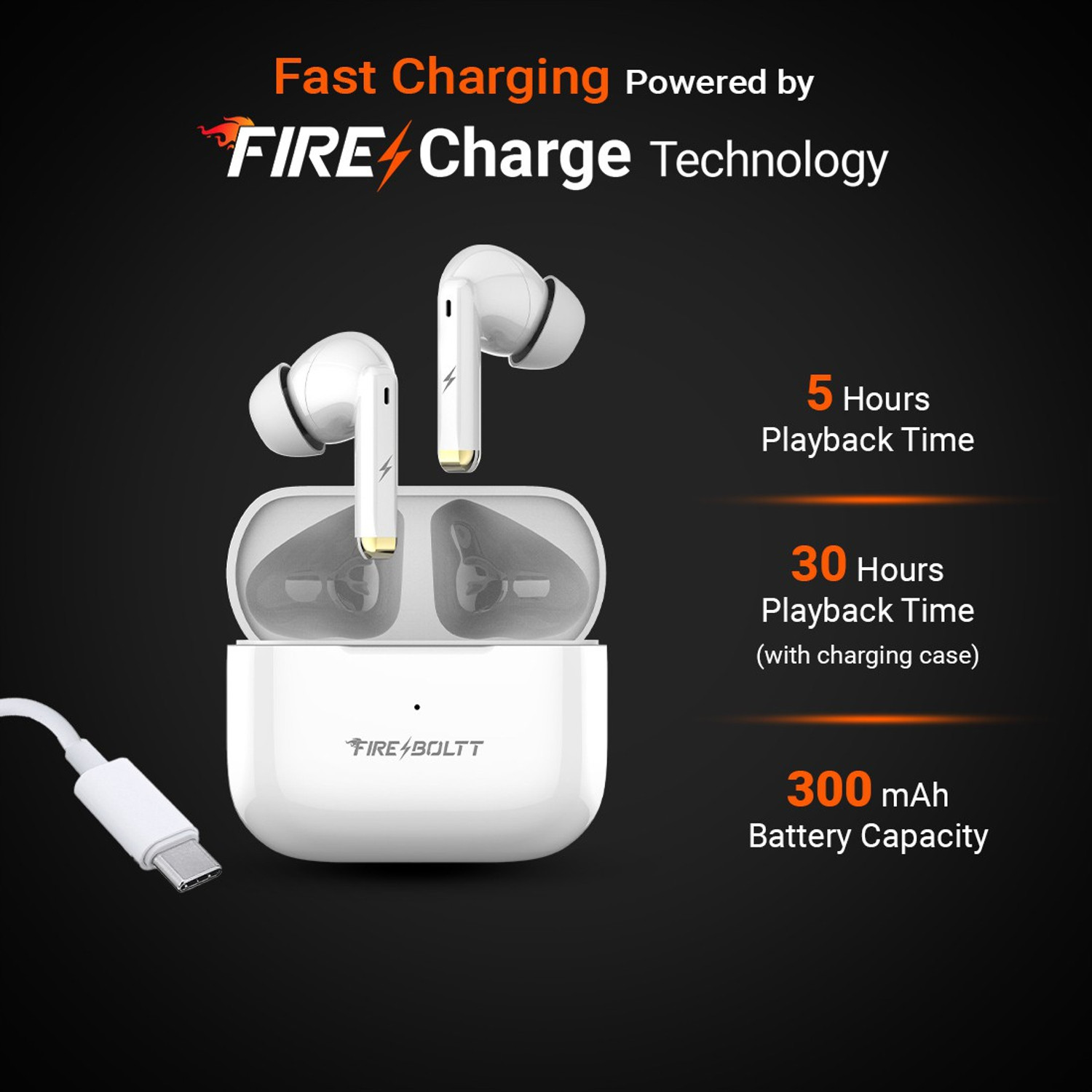 Fire-Boltt Fire Pods Ninja Pro 401 Earbuds TWS, IWP, Super Sync, Voice ...