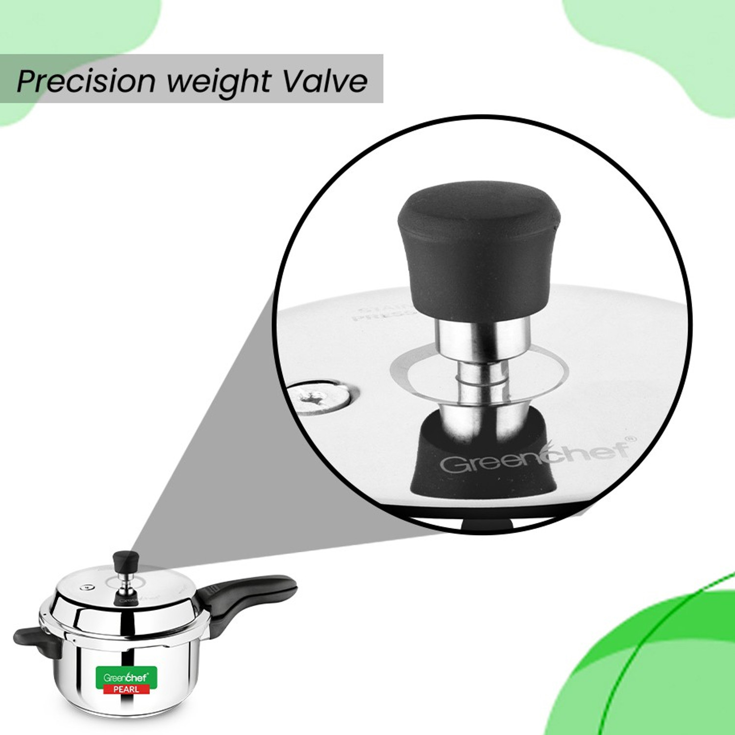 Greenchef Pearl 5 L Outer Lid Induction Bottom Pressure Cooker ...