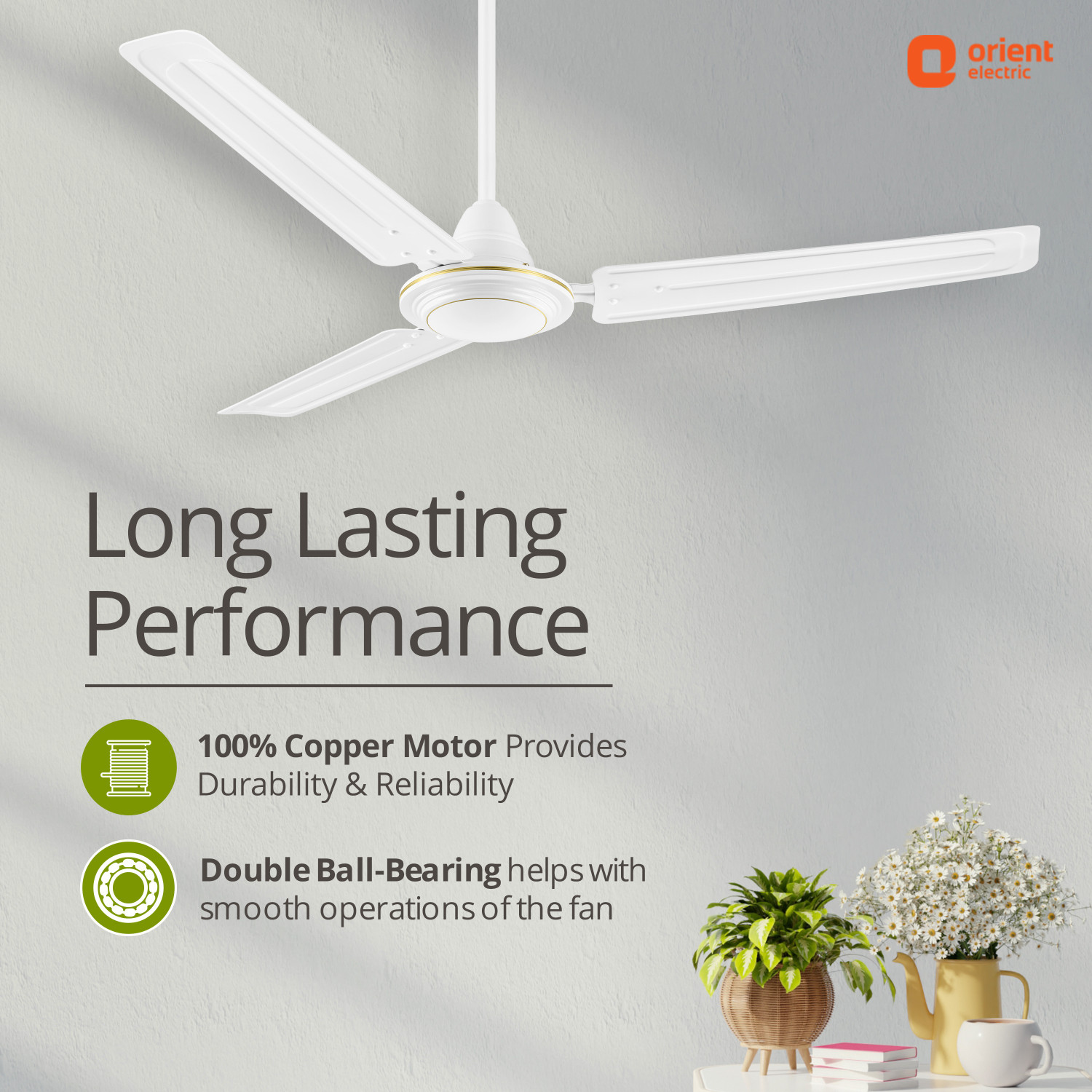 Orient Electric Ujala Air 1200 Mm Ultra High Speed 3 Blade Ceiling Fan