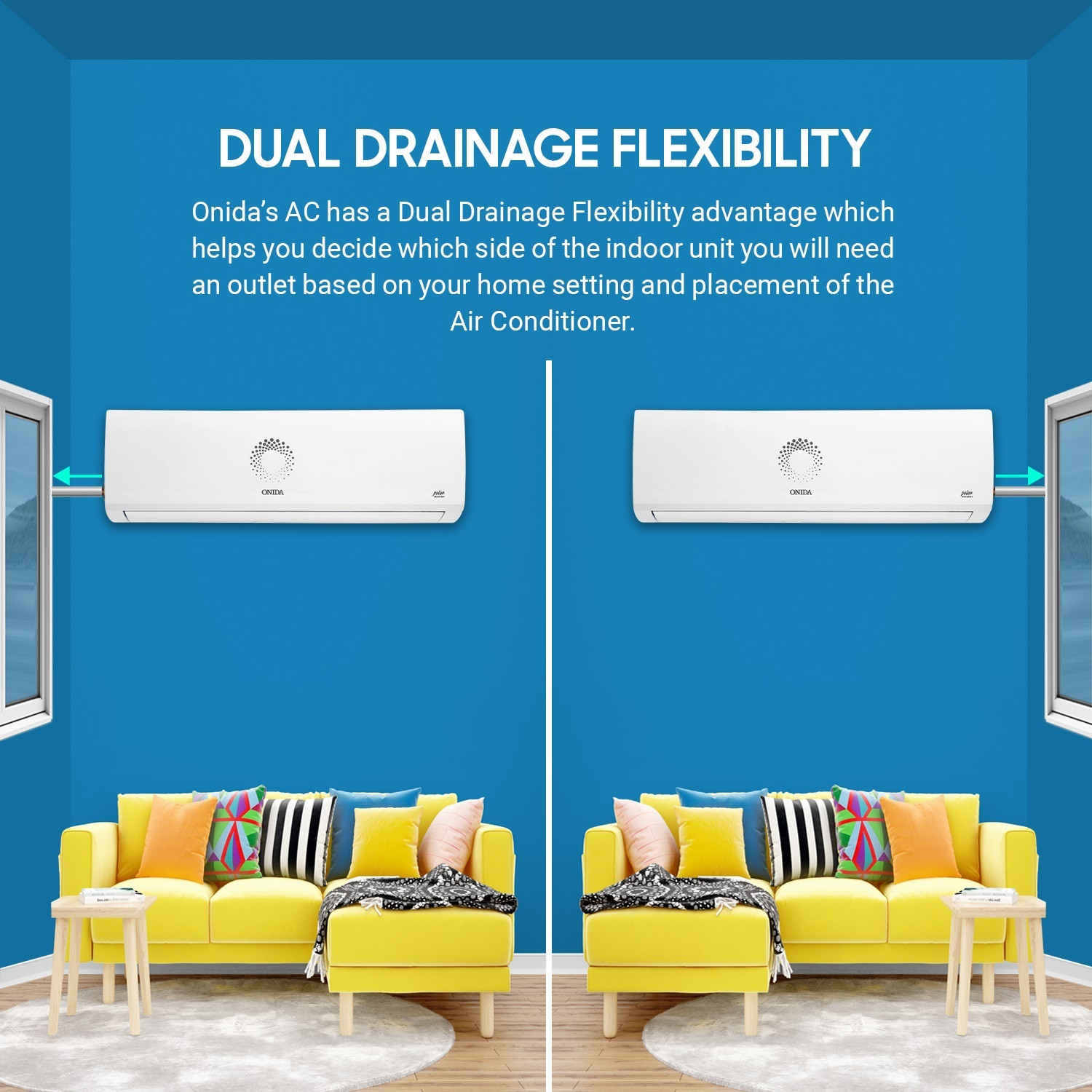 ONIDA 2023 Model 1.5 Ton 3 Star Split Inverter AC - White (IR183PRS ...