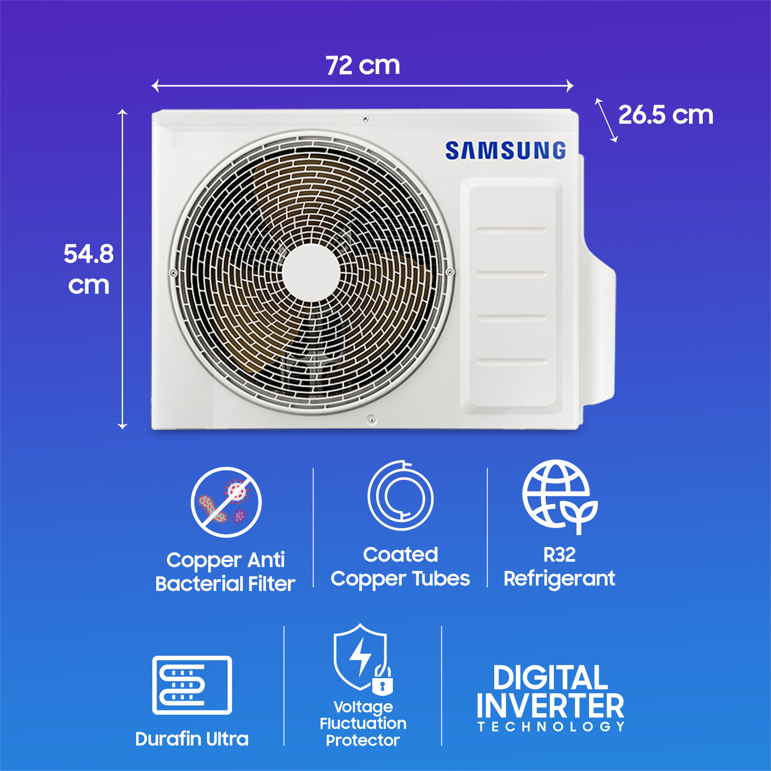 Samsung Convertible 5-in-1 Cooling 2024 Model 1.5 Ton 3 Star Split ...