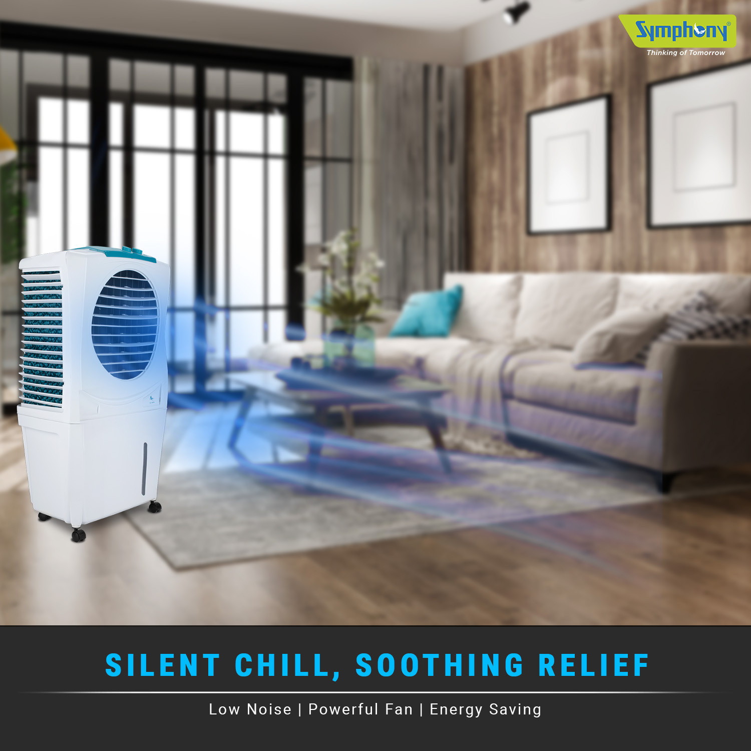 Symphony 27 L Room /Personal Air Cooler (White, Blue, Ice Cube 27 ...