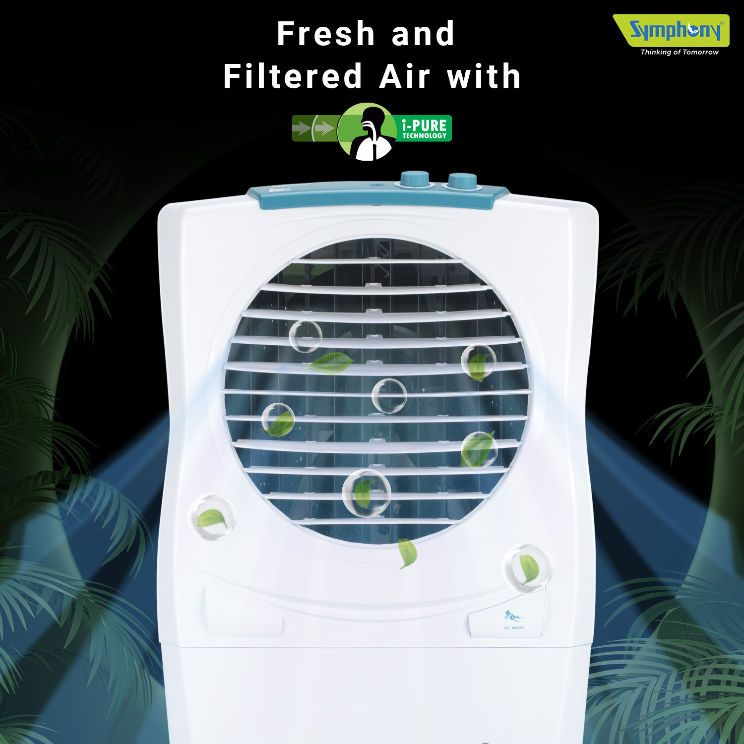 Symphony 27 L Room /Personal Air Cooler (White, Blue, Ice Cube 27 ...
