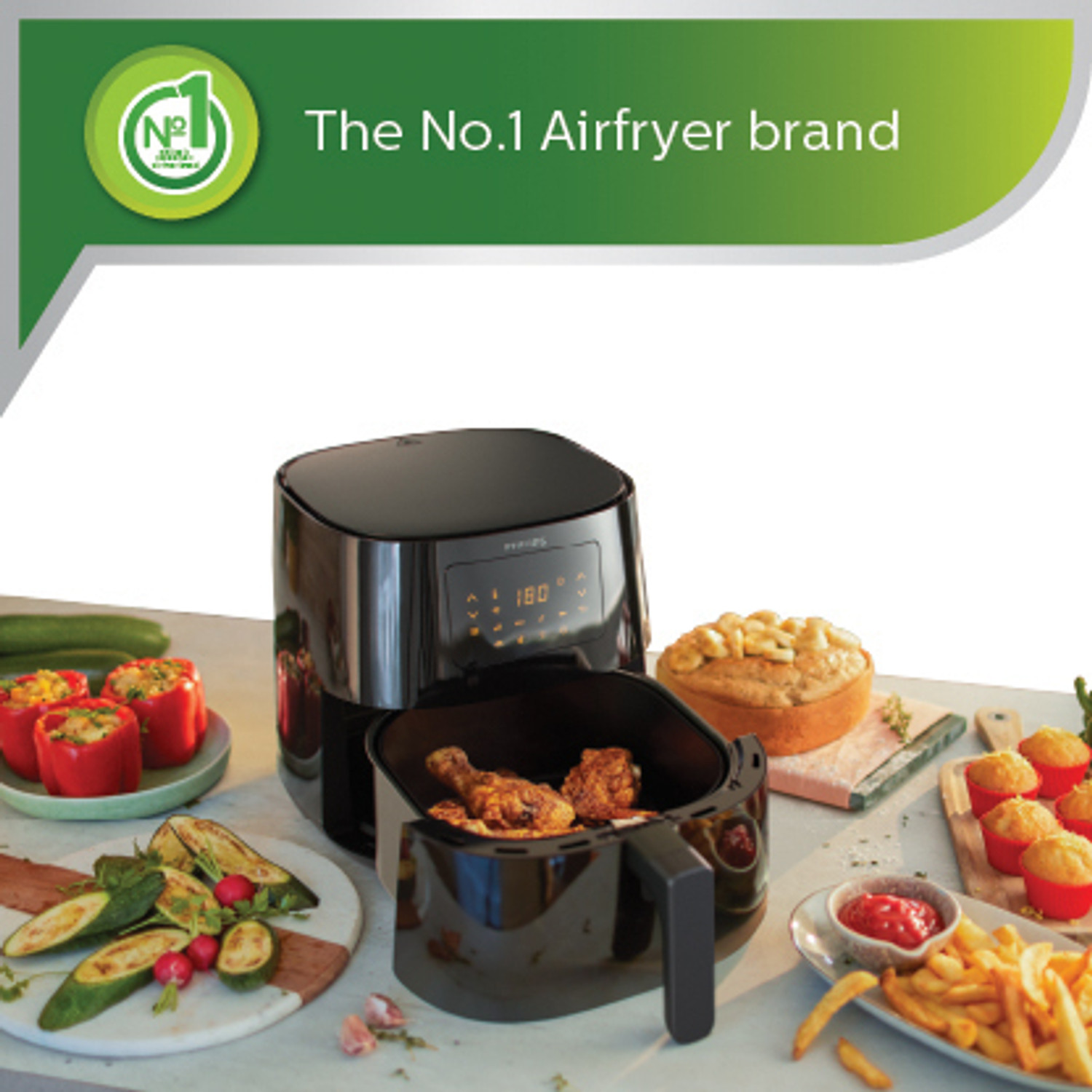 PHILIPS HD9252 /90 with Touch Panel, uses up to 90% less fat, 7 Pre-set ...